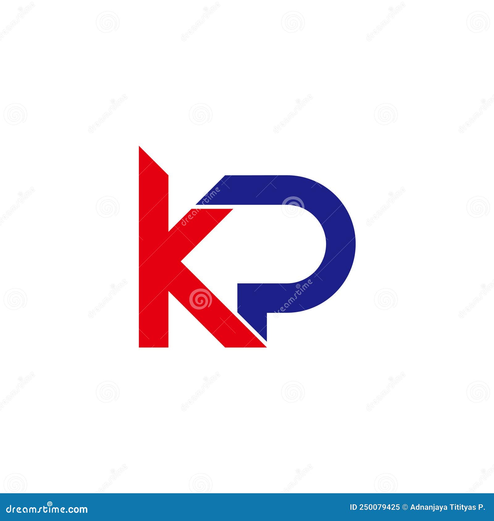 Letter Kp Linked Colorful Geometric Line Logo Vector Stock Vector ...