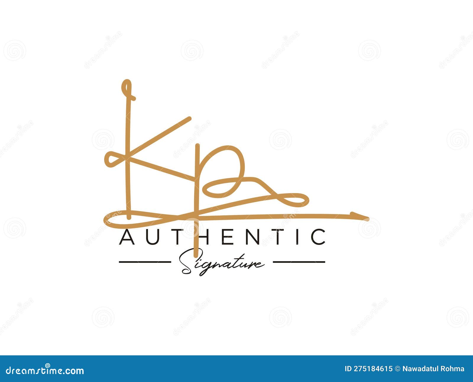 Letter KP Signature Logo Template Vector Stock Vector - Illustration of ...
