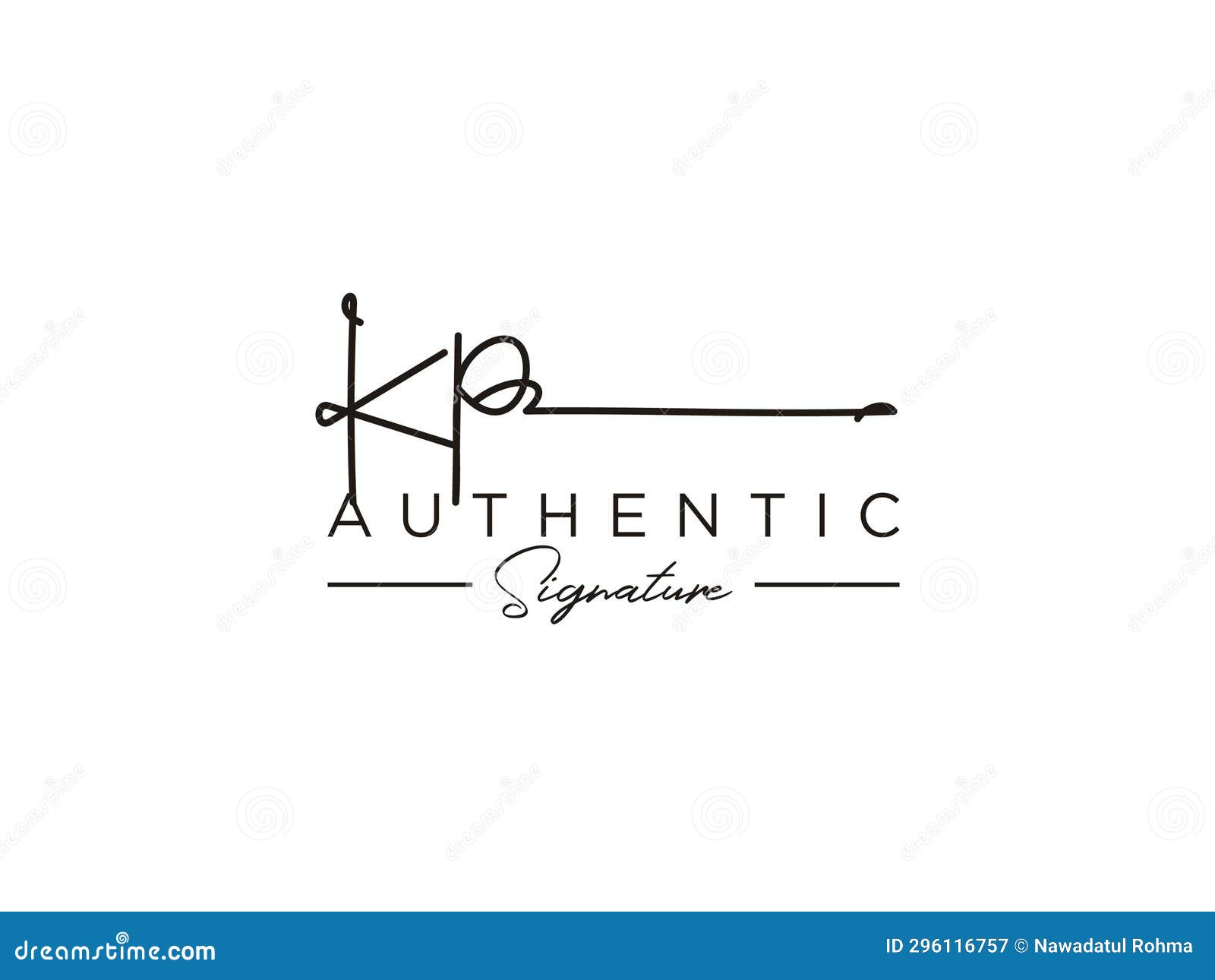 Letter KP Signature Logo Template Vector Stock Vector - Illustration of ...