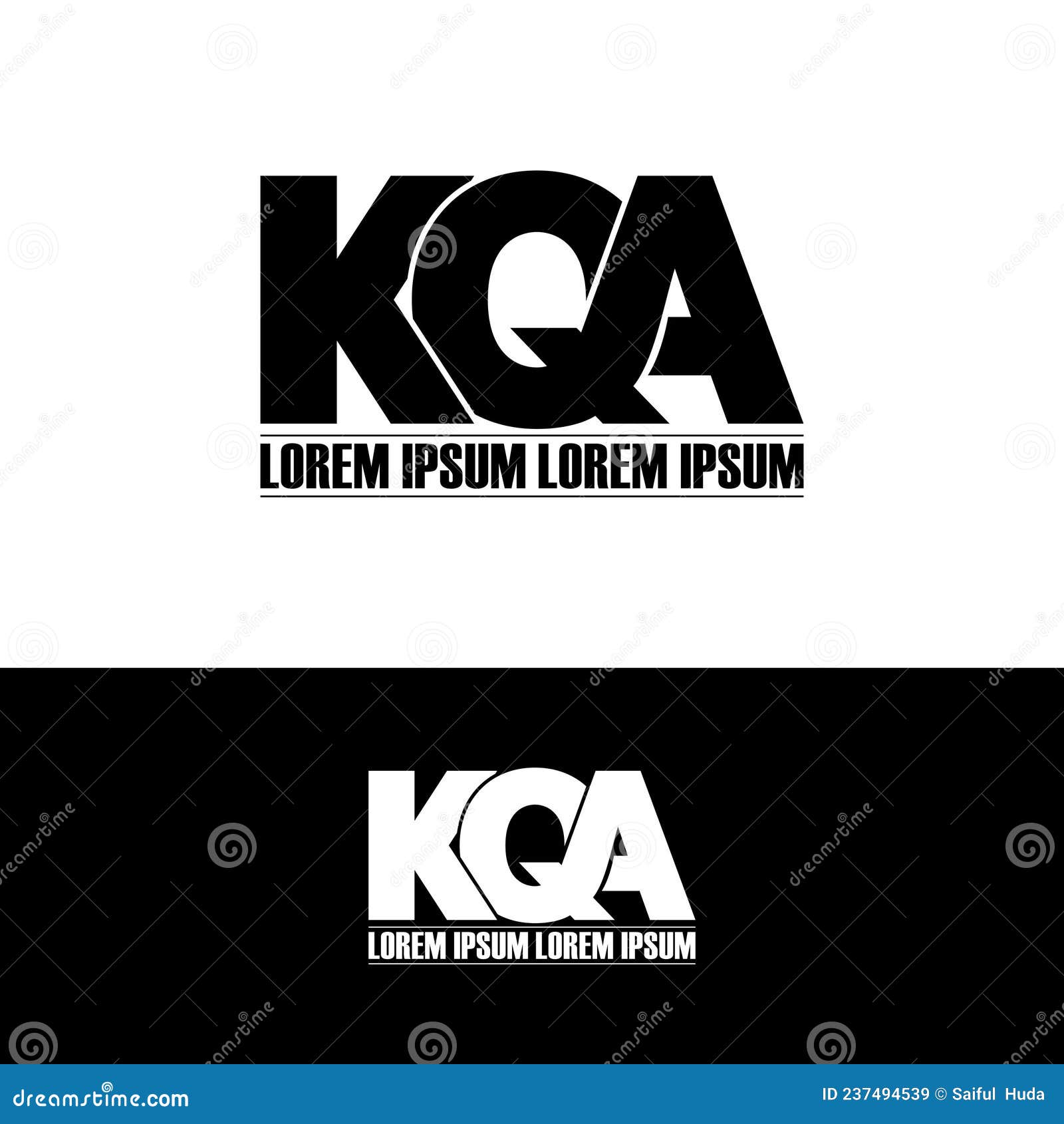 Letter KQA Simple Monogram Logo Icon Design. Stock Vector ...