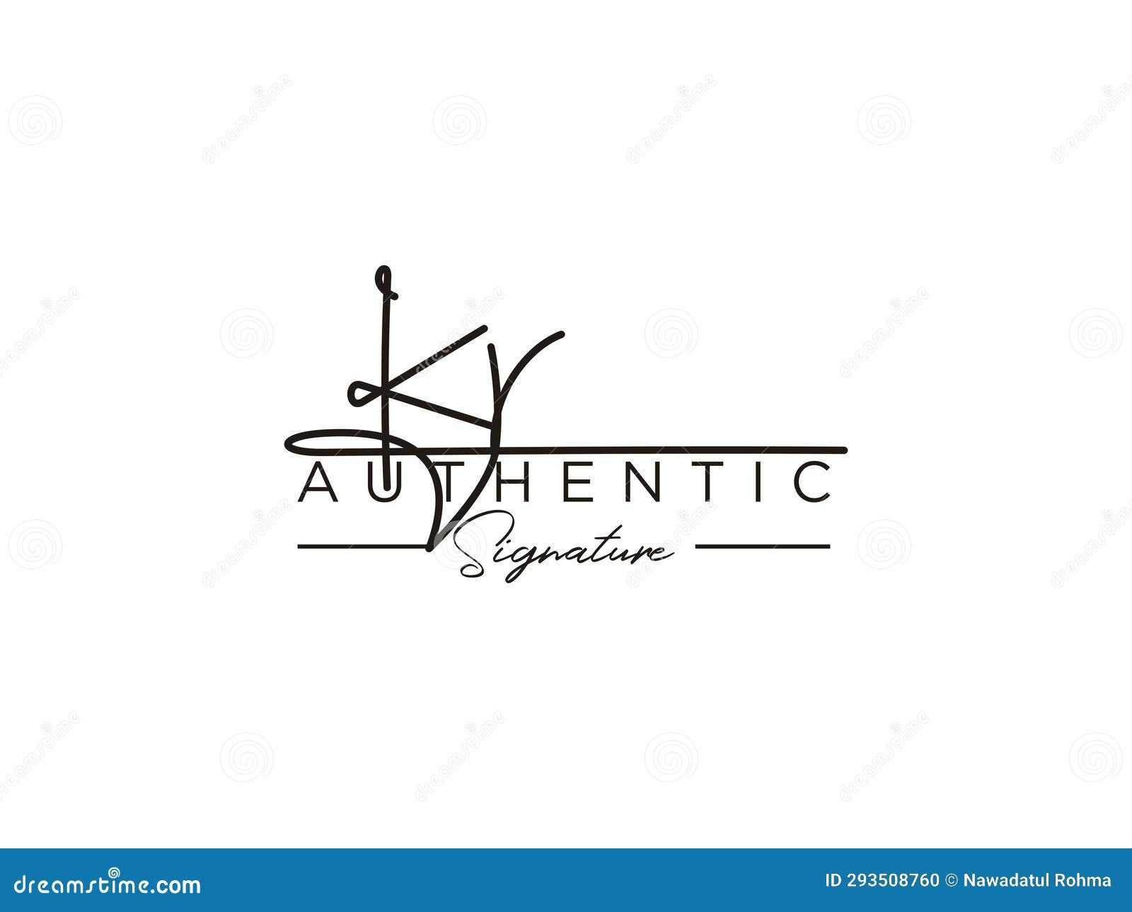 Letter KR Signature Logo Template Vector Stock Vector - Illustration of ...