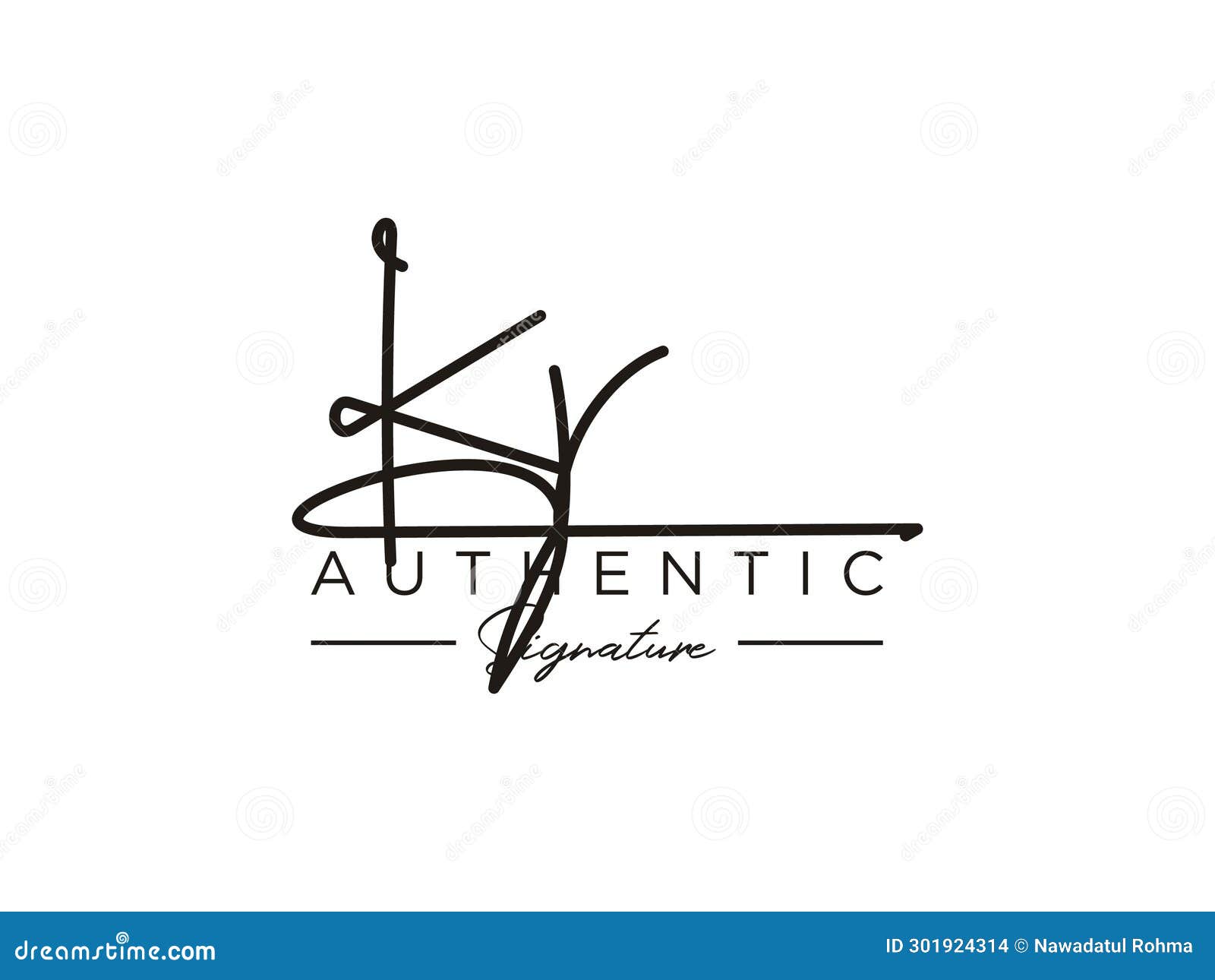 Letter KR Signature Logo Template Vector Stock Vector - Illustration of ...