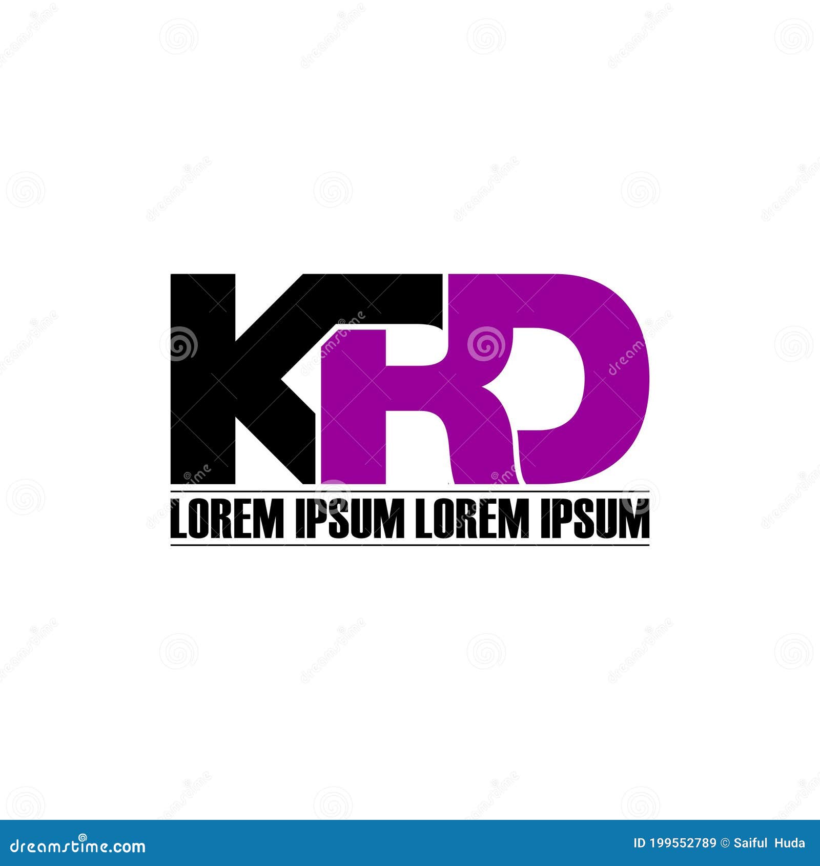 Letter KRD Simple Monogram Logo Icon Design. Stock Vector ...