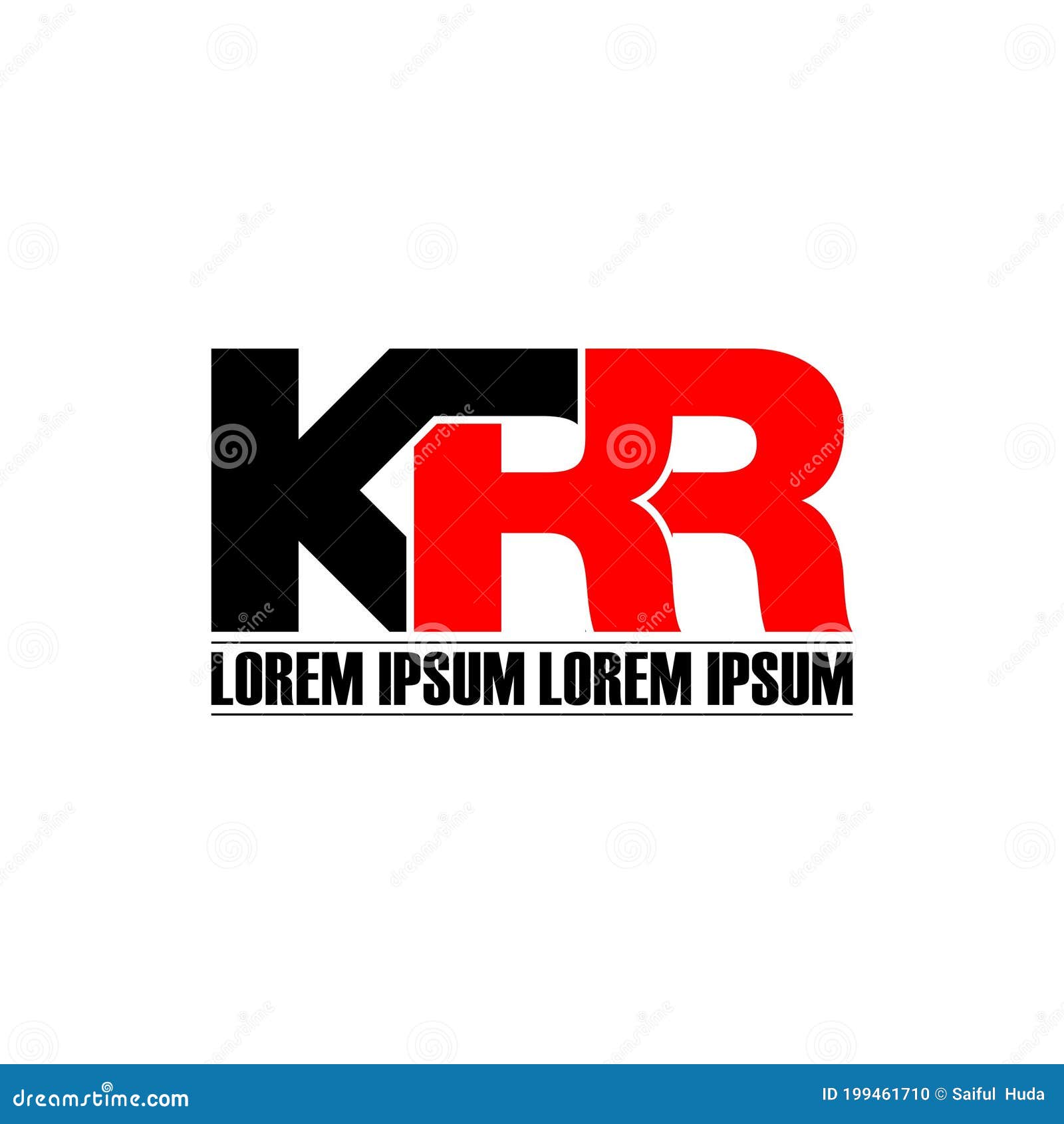 Letter KRR Simple Monogram Logo Icon Design. Stock Vector ...