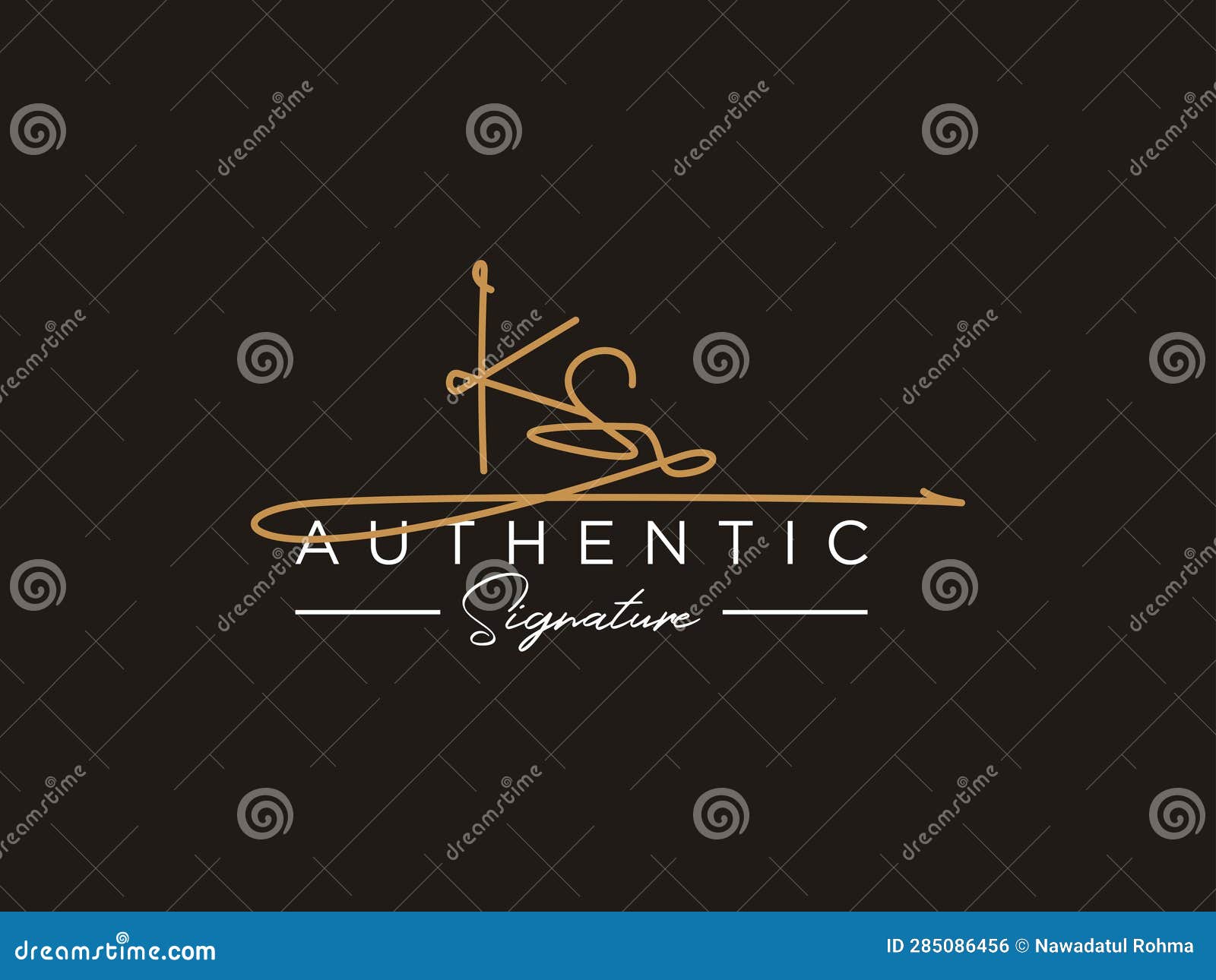 Letter KS Signature Logo Template Vector Stock Vector - Illustration of ...