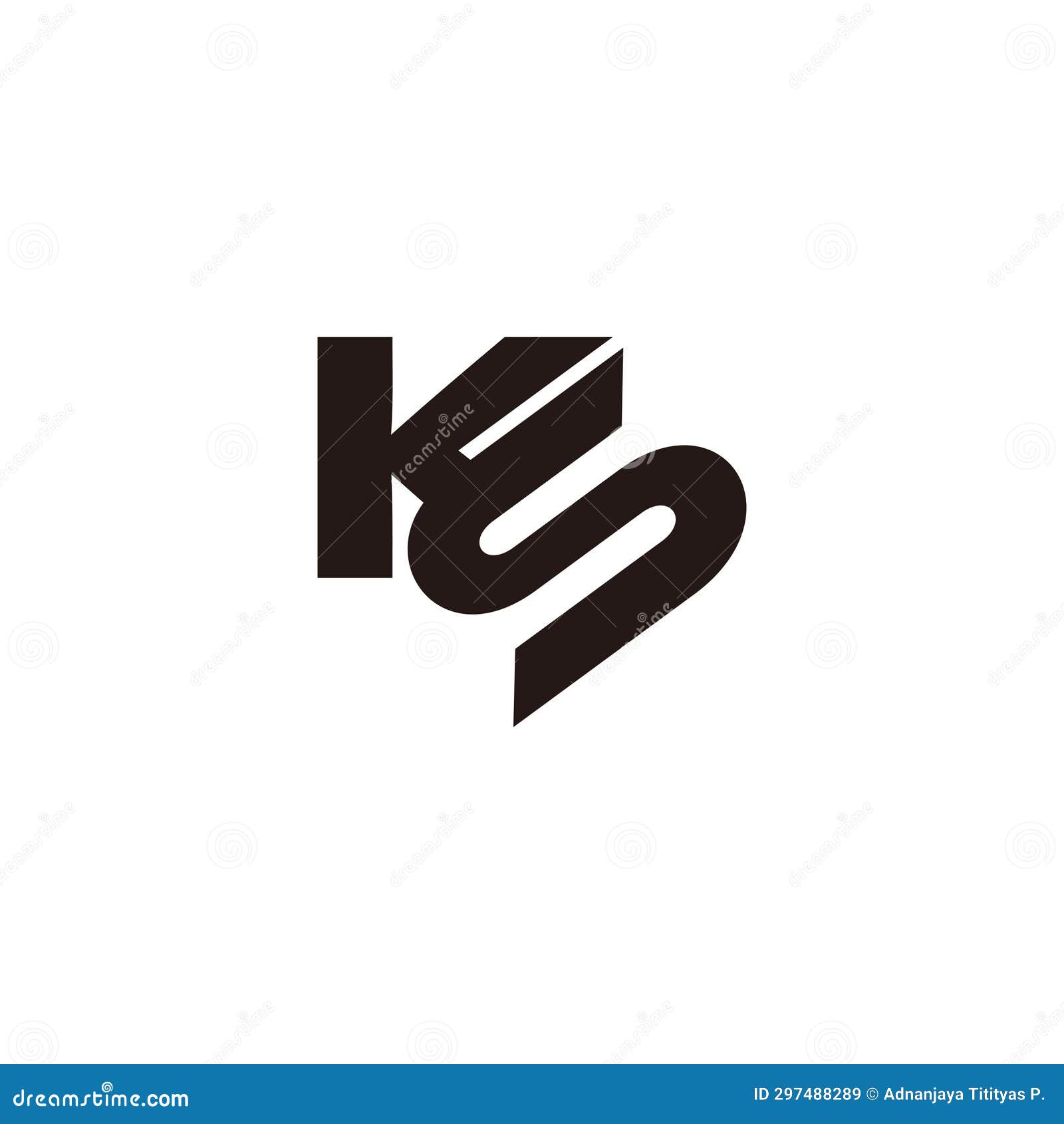 Letter Ks Simple Linked Font Logo Vector Illustrazione Vettoriale ...