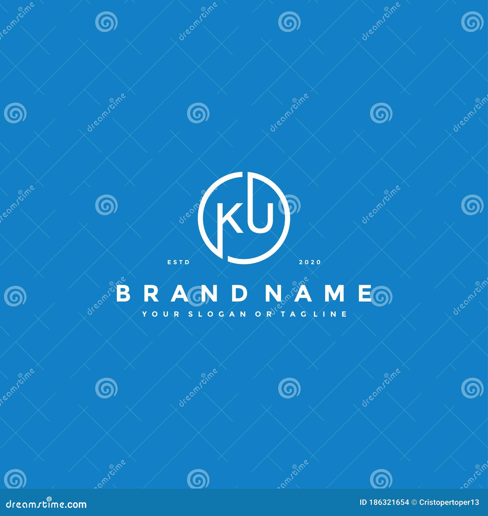 Letter KU Logo Design Vector Stock Vector - Illustration of identity ...