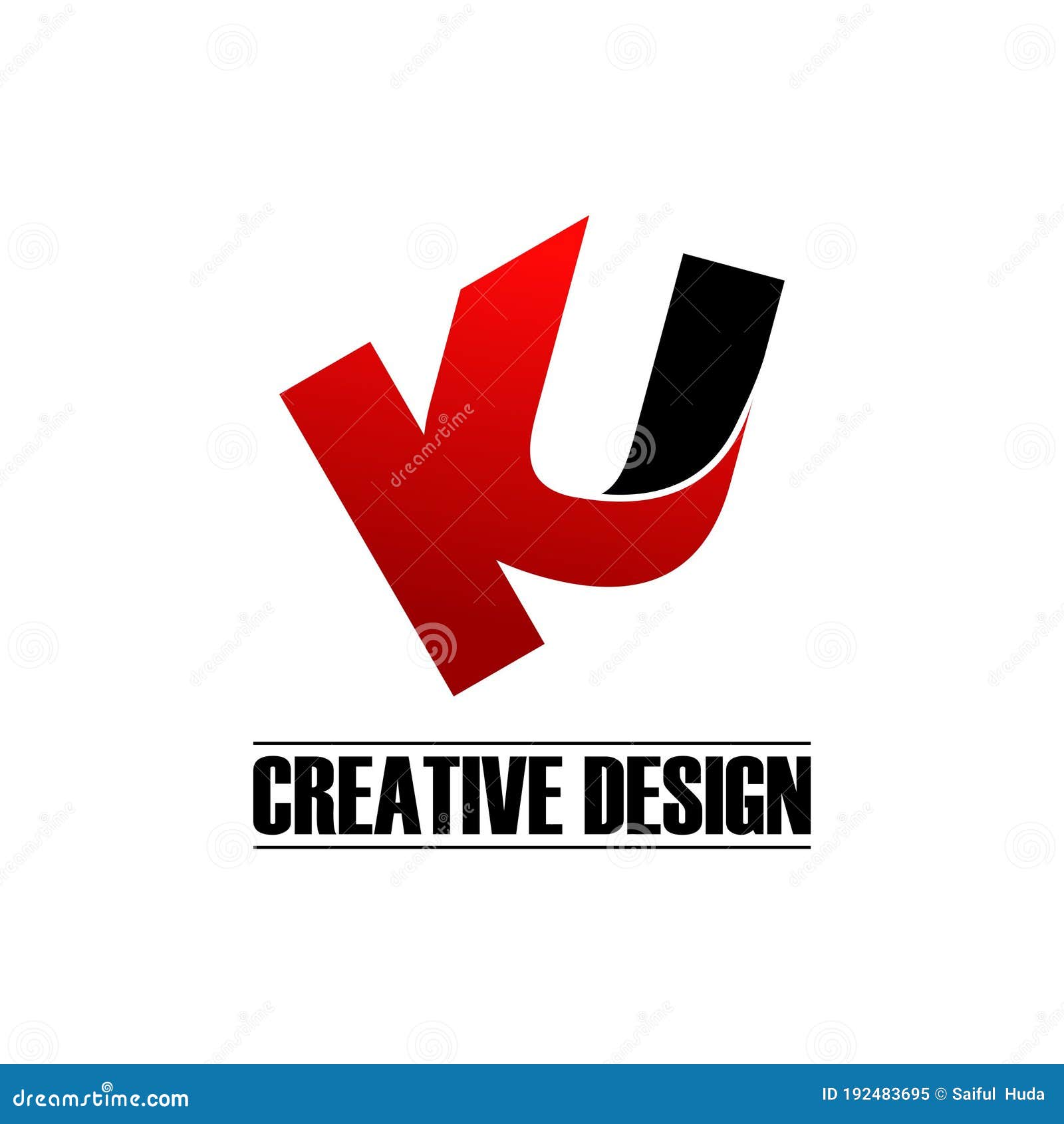 Letter KU Simple Monogram Logo Icon Design. Stock Vector - Illustration ...