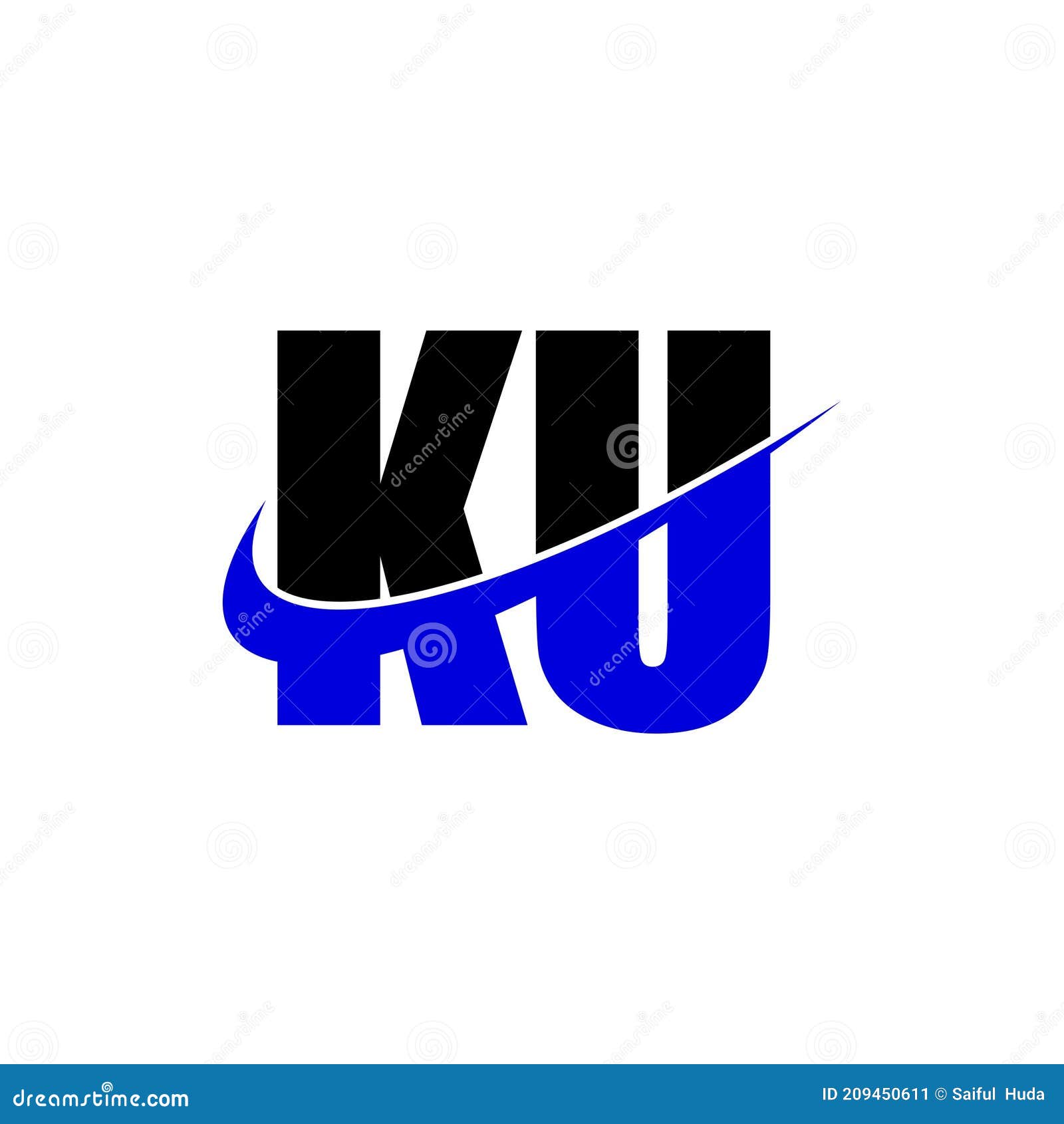 Letter KU Simple Monogram Logo Icon Design. Stock Vector - Illustration ...