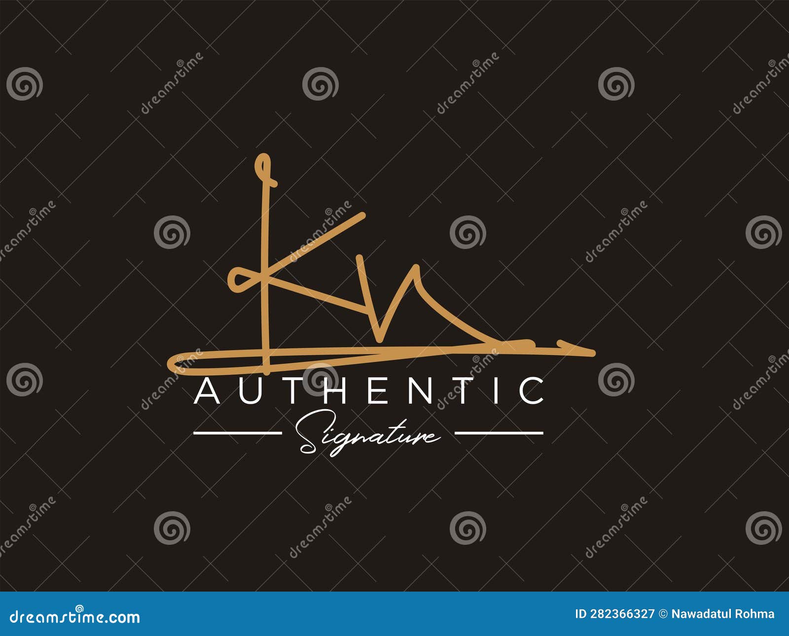 Letter KV Signature Logo Template Vector Stock Vector - Illustration of ...