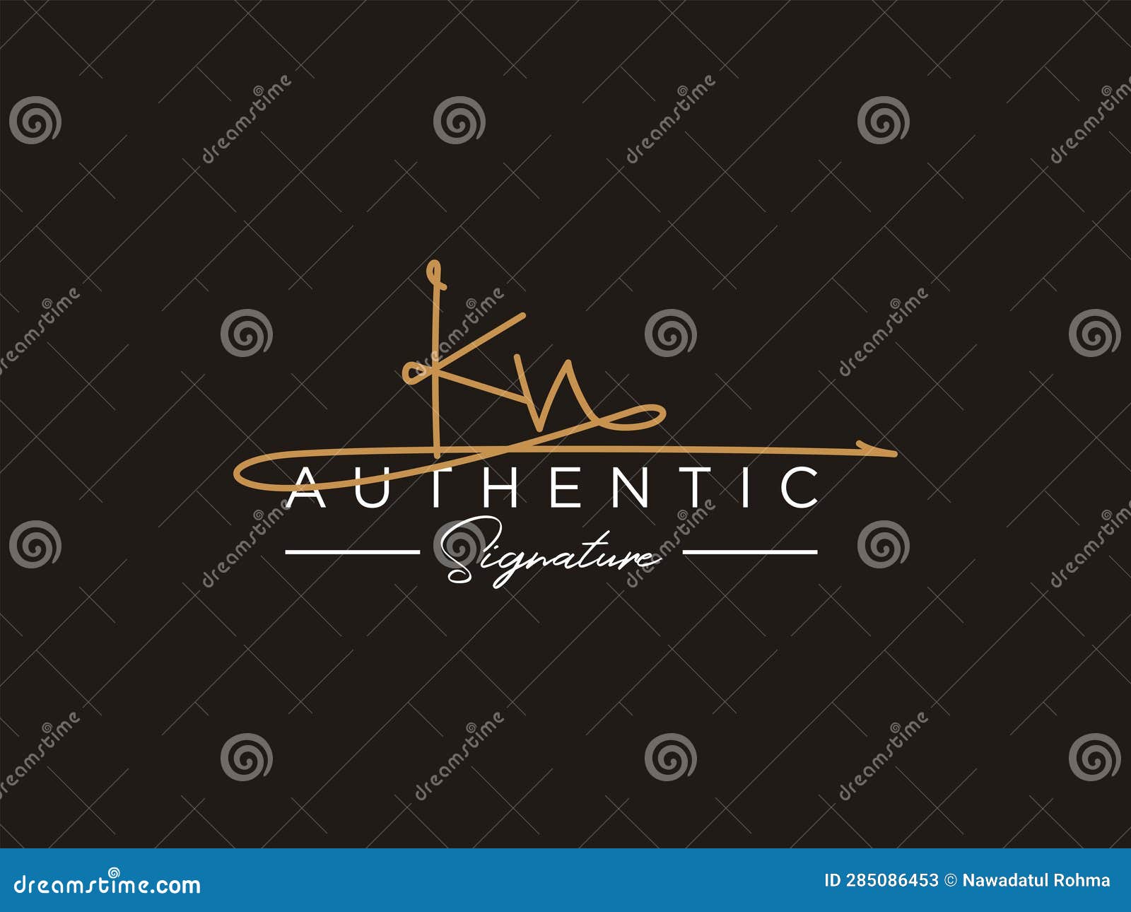 Letter KV Signature Logo Template Vector Stock Vector - Illustration of ...