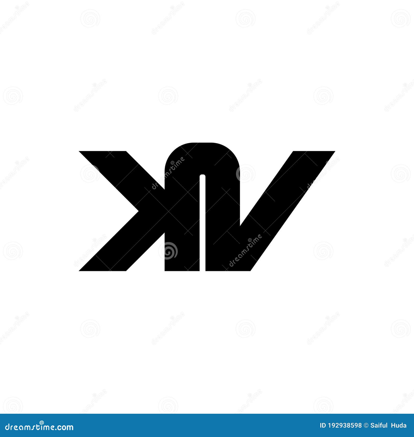 Letter KV Simple Monogram Logo Icon Design. Stock Vector - Illustration ...