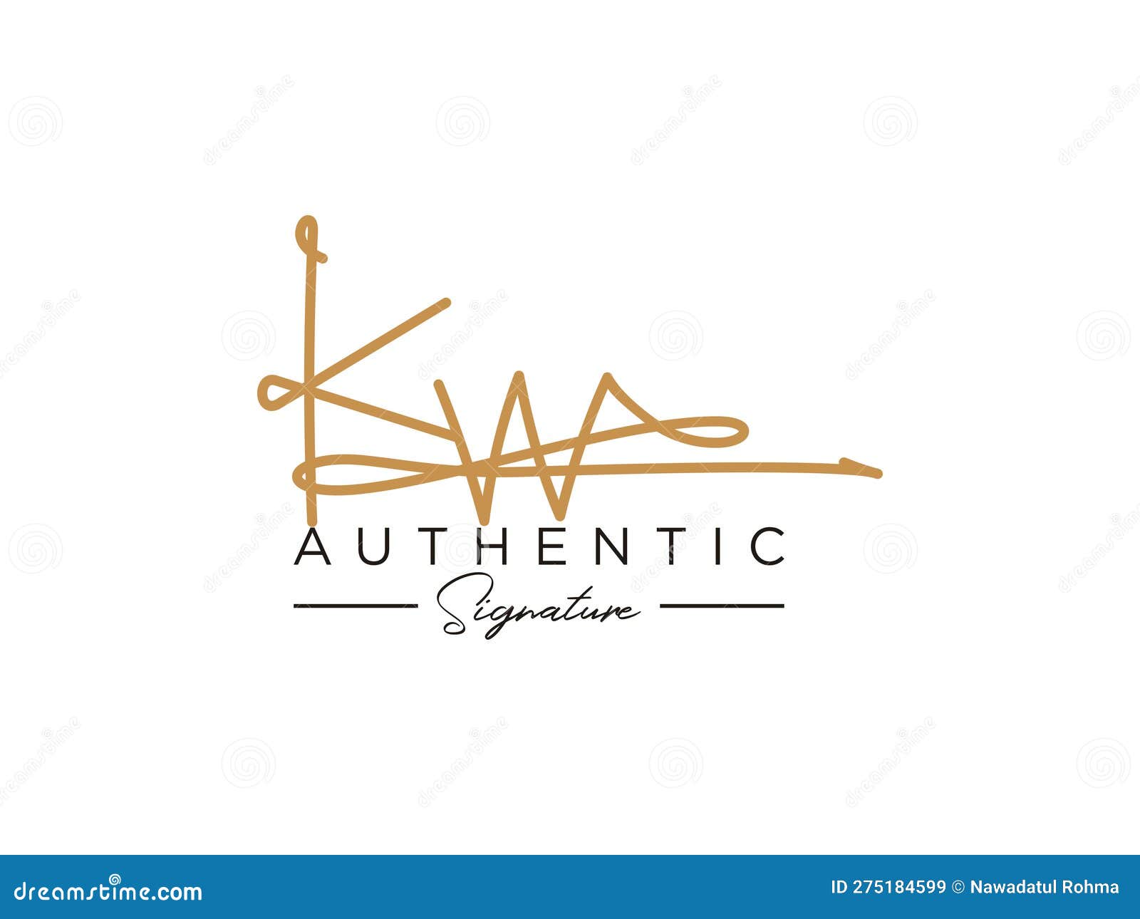 Letter KW Signature Logo Template Vector Stock Vector - Illustration of ...