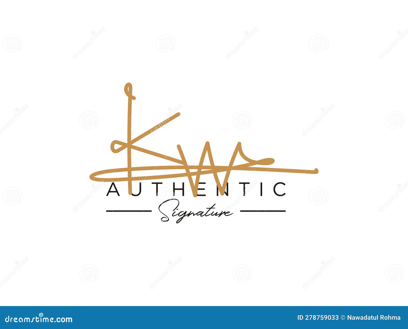 Letter KW Signature Logo Template Vector Stock Vector - Illustration of ...