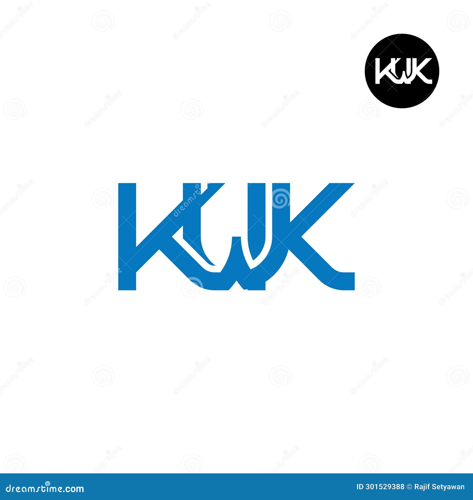 Letter KWK Monogram Logo Design Stock Illustration - Illustration of ...