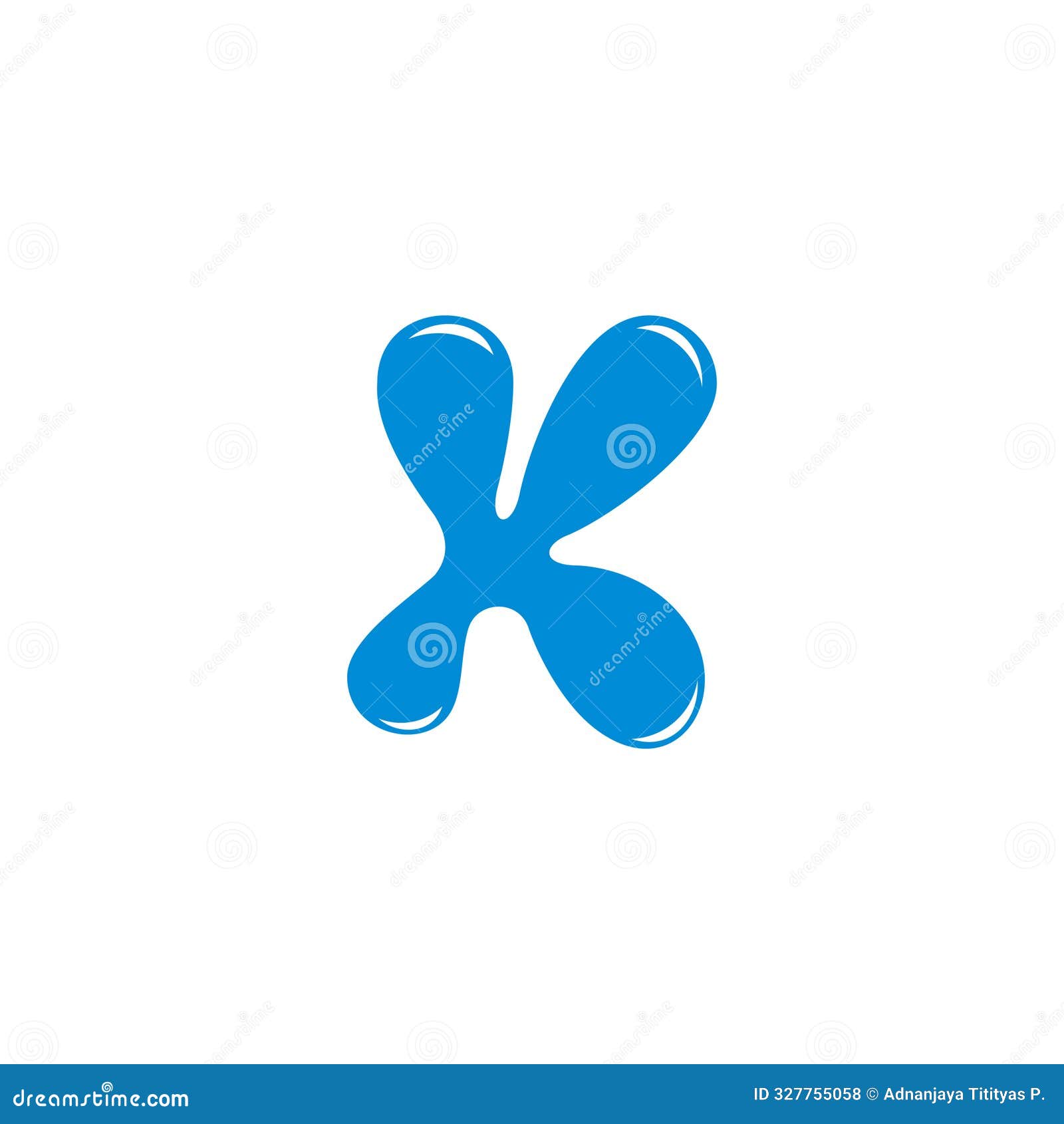 Letter Kx Simple Water Doodle Simple Logo Vector Stock Vector ...
