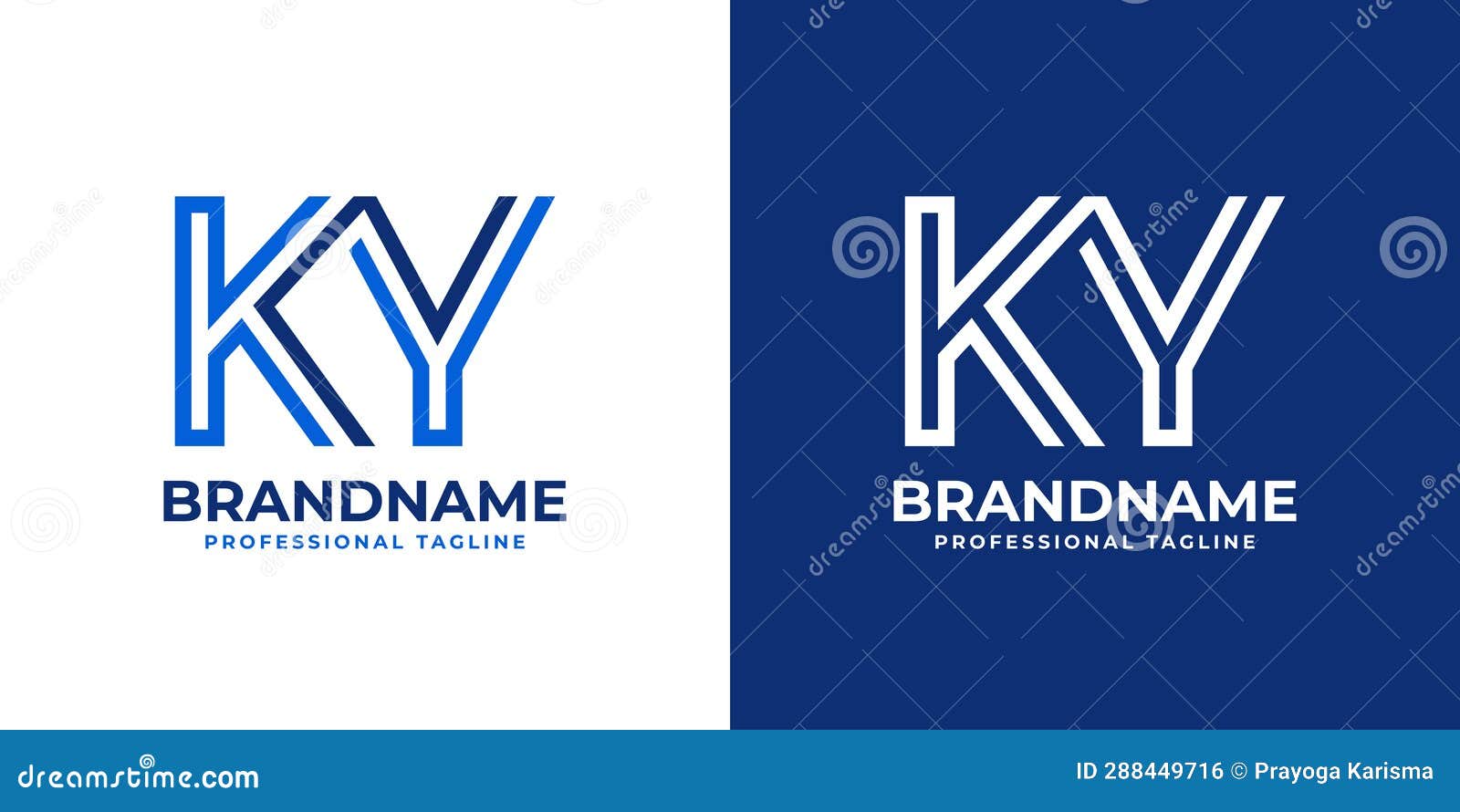 Letter KY Line Monogram Logo, Suitable for Business with KY or YK ...
