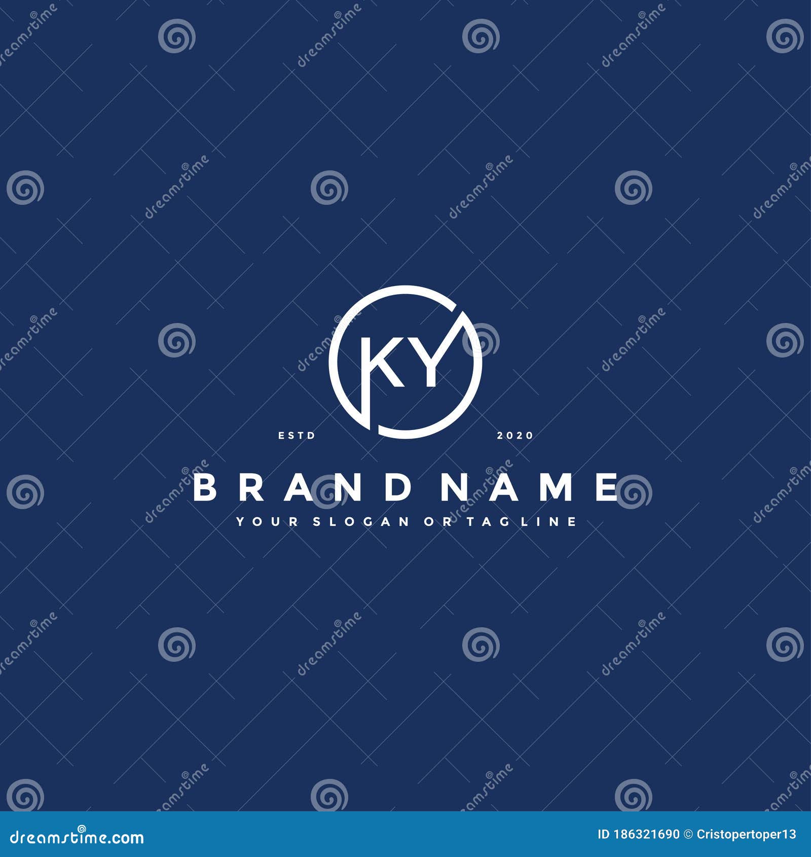 Letter KY Logo Design Vector Stock Vector - Illustration of creative ...