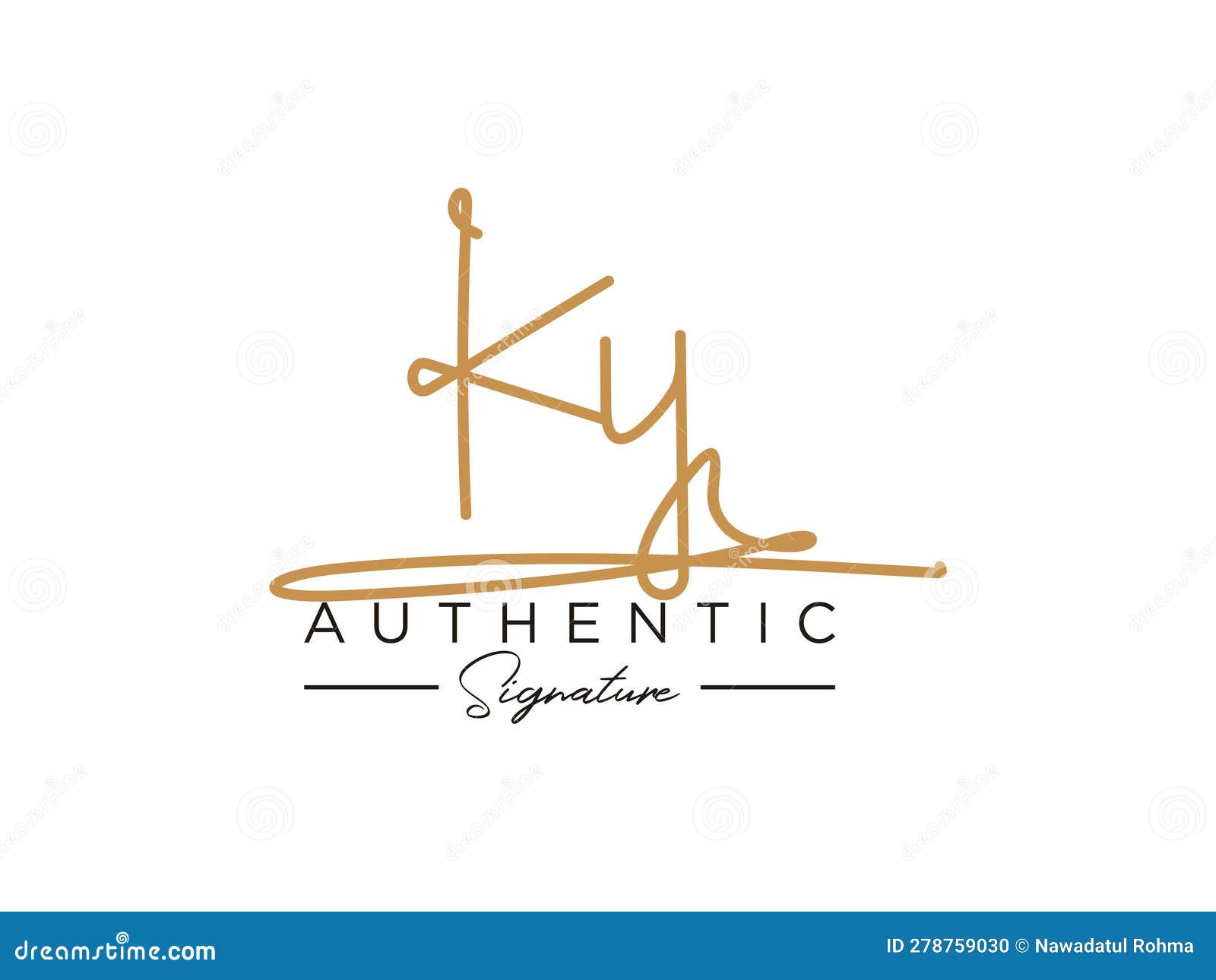 Letter KY Signature Logo Template Vector Stock Vector - Illustration of ...