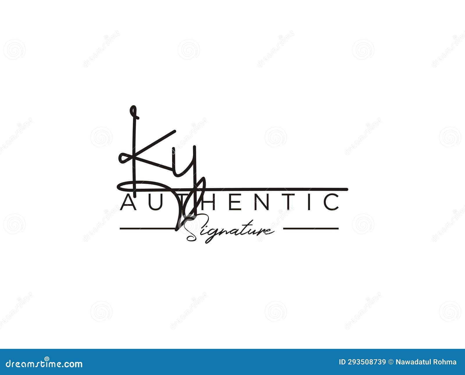 Letter KY Signature Logo Template Vector Stock Vector - Illustration of ...