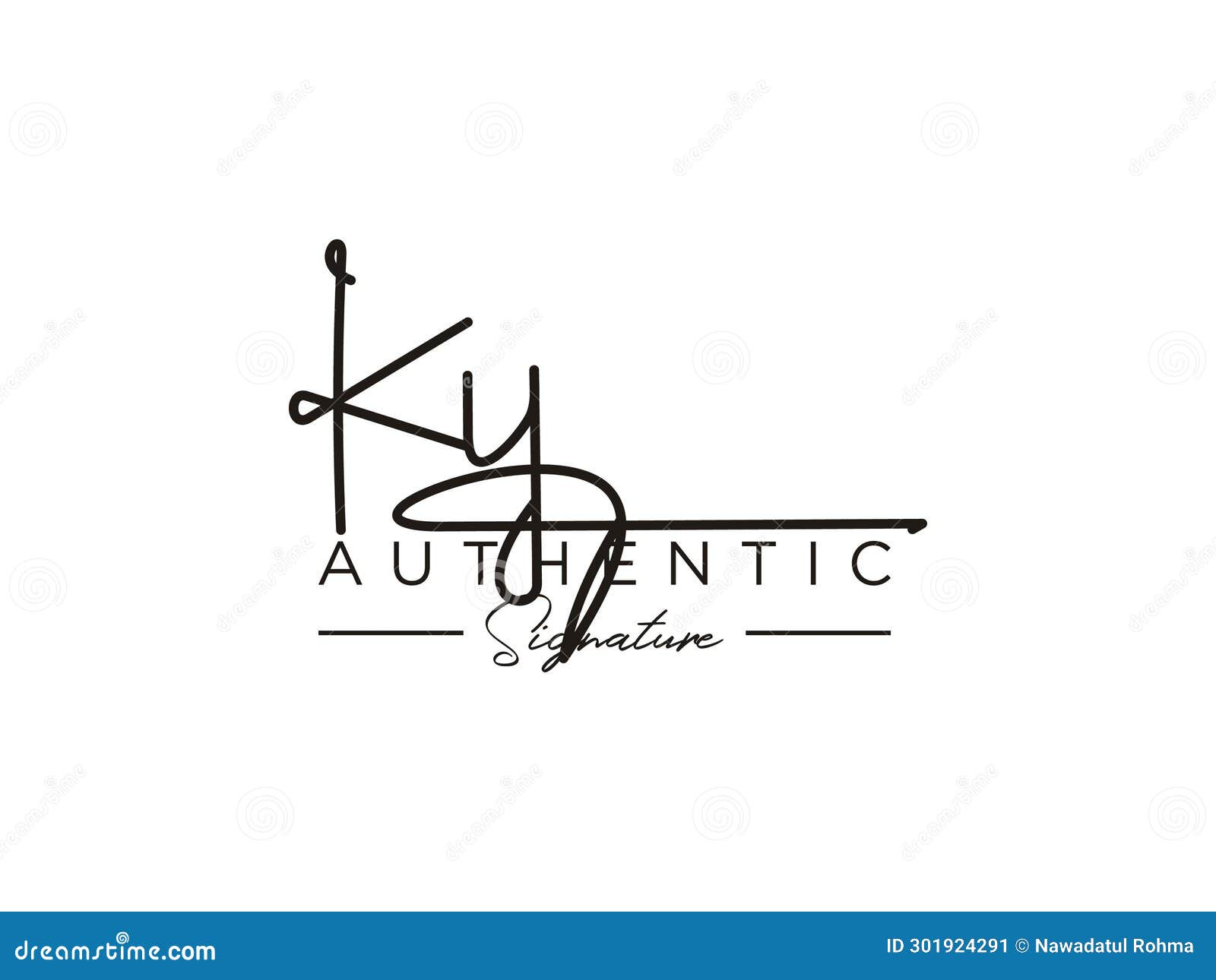 Letter KY Signature Logo Template Vector Stock Vector - Illustration of ...