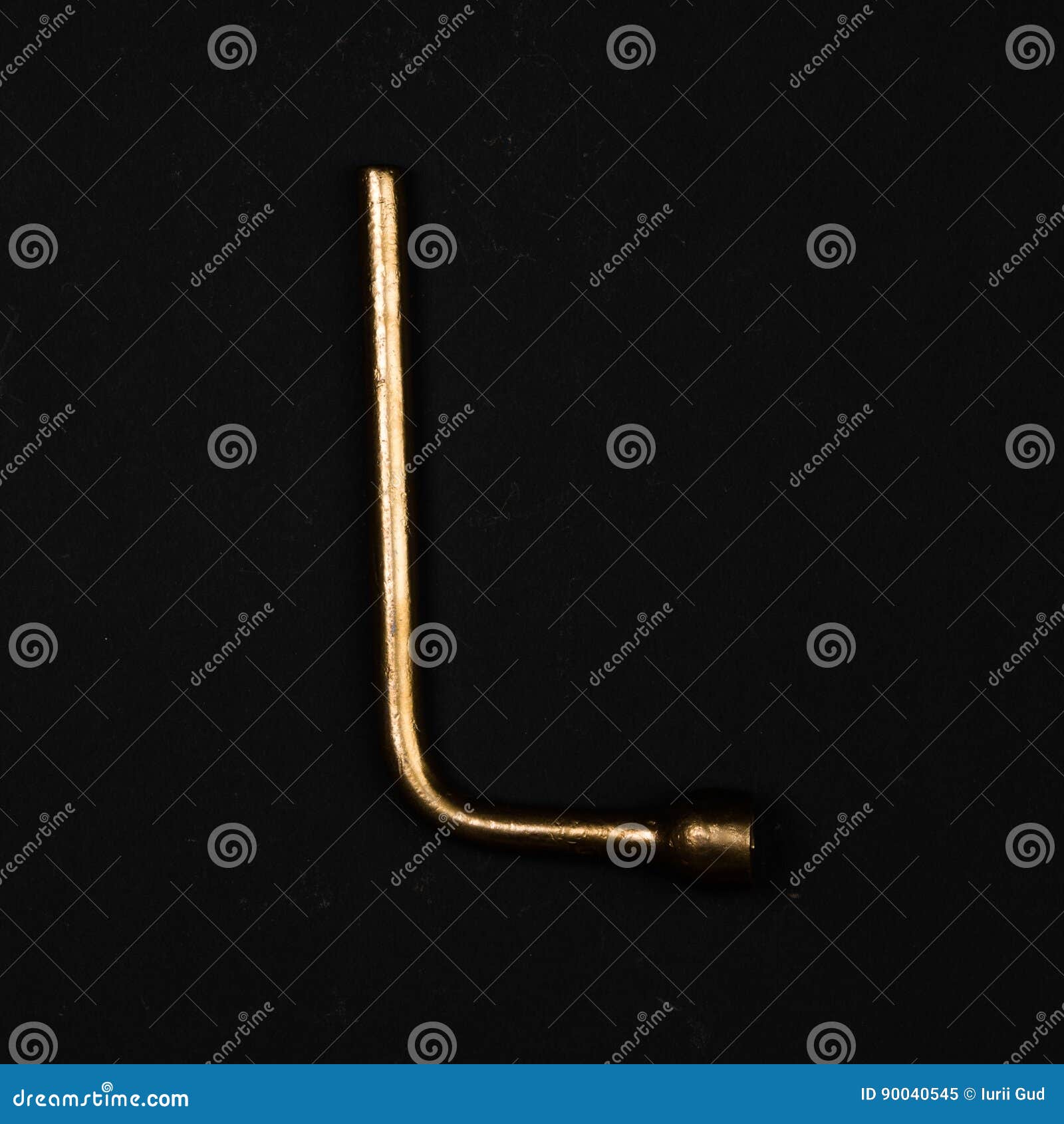 Letter L. Alphabet Made of Golden Repair Tools Stock Image - Image of ...