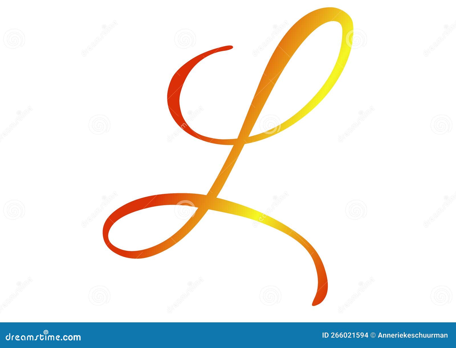 Letter L of the Alphabet Made with Yellow and Red Gradient Stock ...