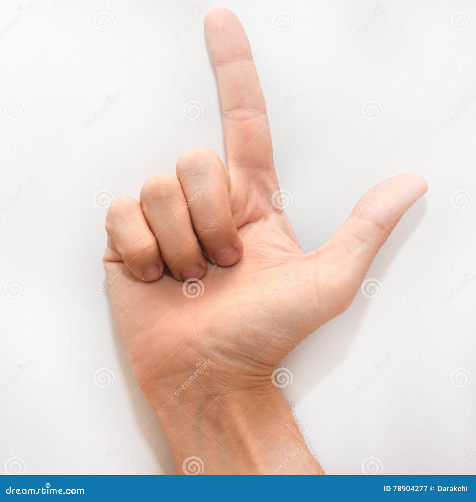 Letter L in American Sign Language (ASL) Stock Image - Image of ...