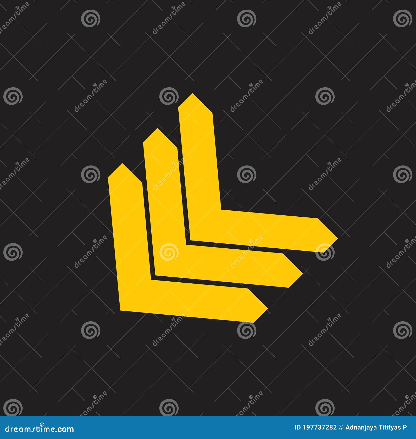 Letter L Arrow Geometric Logo Vector Stock Vector - Illustration of ...
