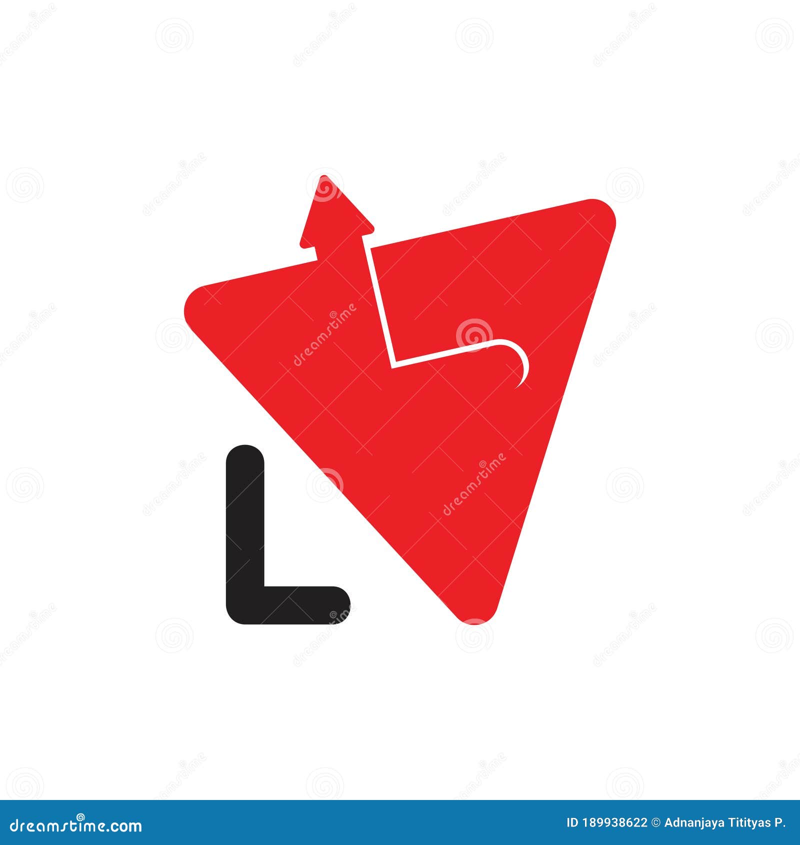 Letter L Arrow Up Simple Logo Vector Stock Vector - Illustration of ...