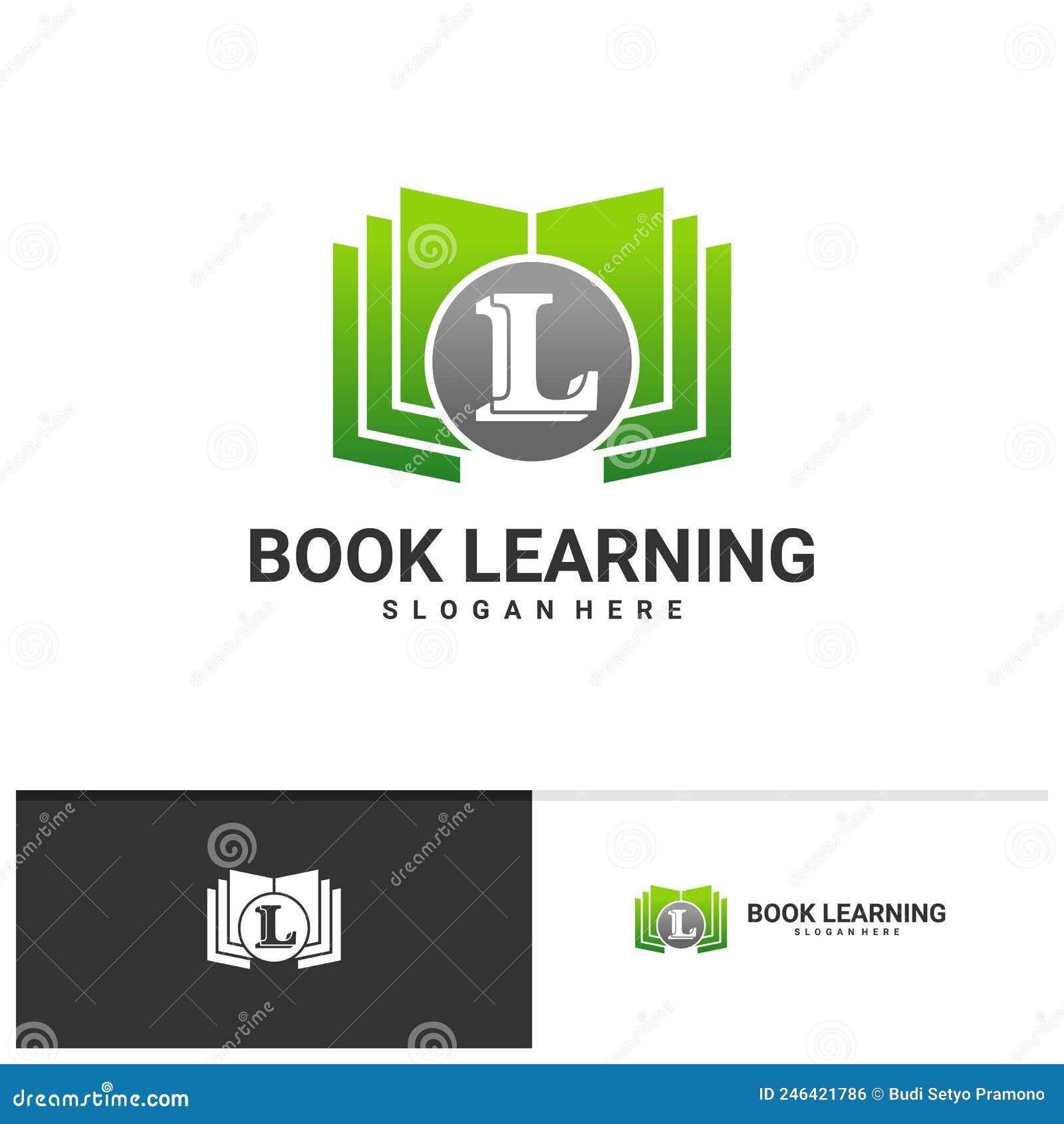 Letter L with Book Logo Vector Template, Creative Book Logo Design ...