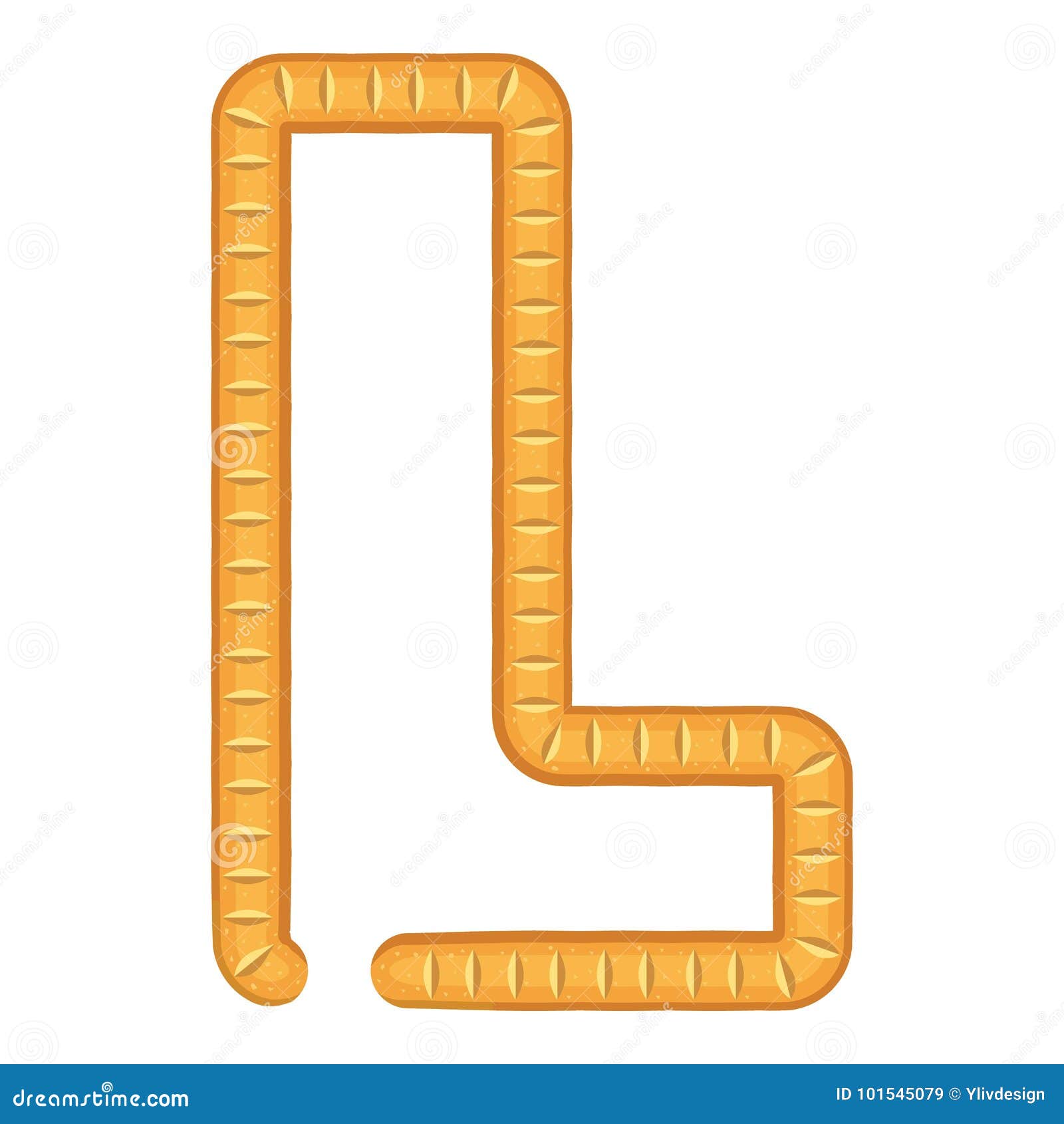 Letter L Bread Icon, Cartoon Style Stock Vector - Illustration of ...