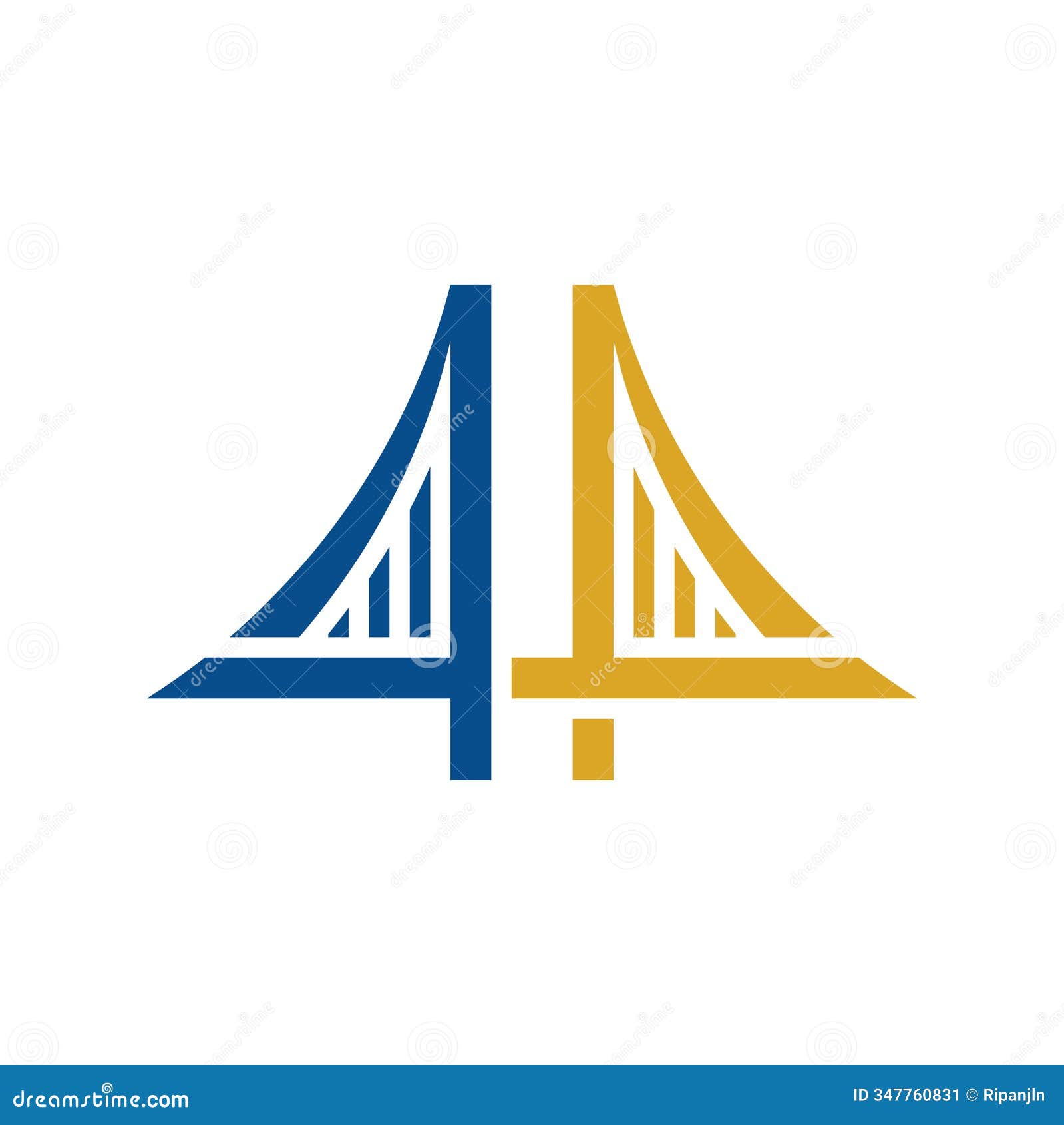 Letter L Bridge Logo Design Inspiration Stock Illustration ...