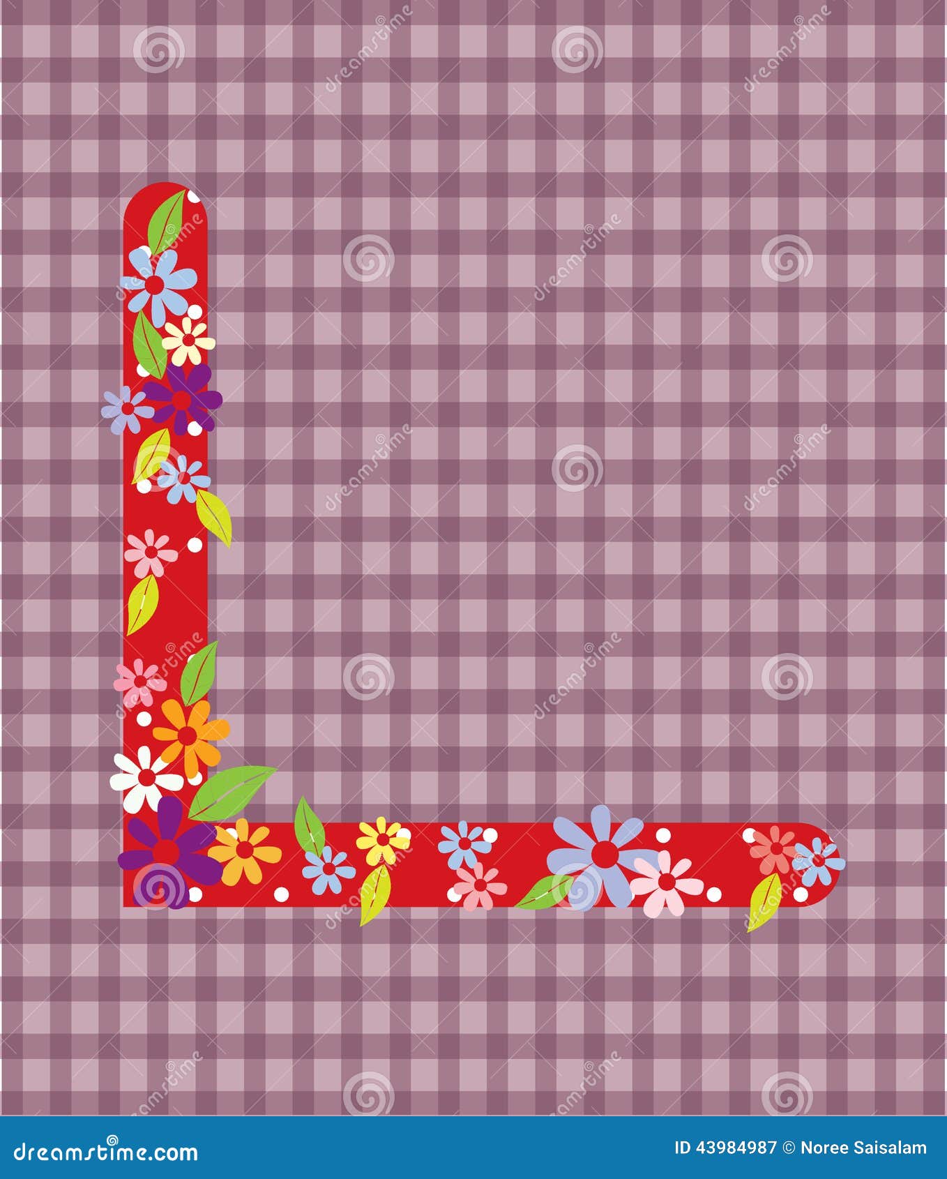 The Letter L Bright Floral Element of Colorful Alphabet in Stock Vector ...