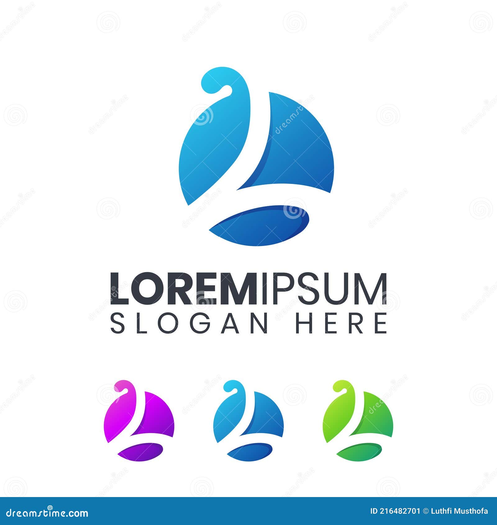 Letter L Circle Colorful Logo Template Stock Vector - Illustration of ...