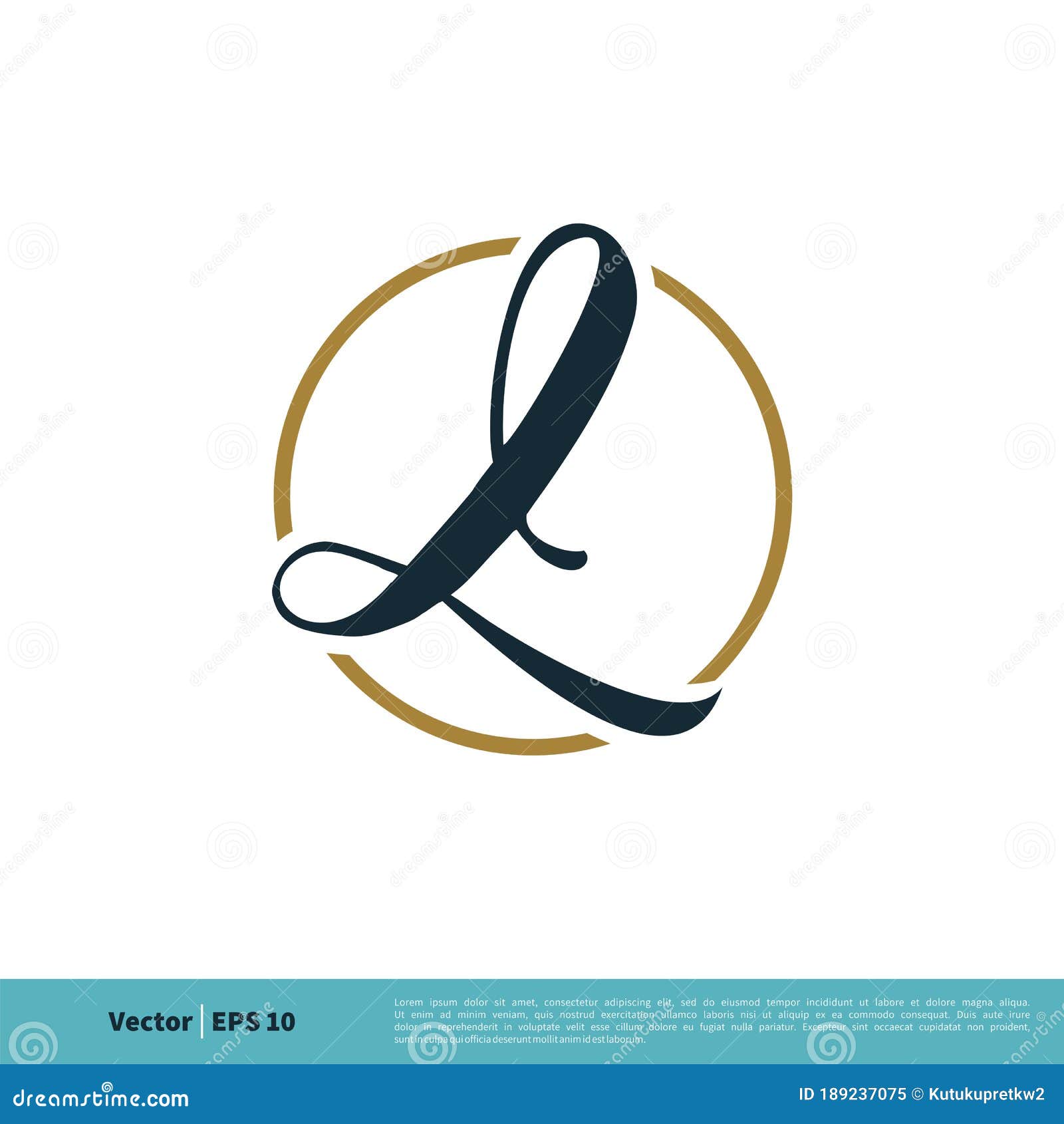 Letter L in Circle Icon Vector Logo Template Illustration Design ...
