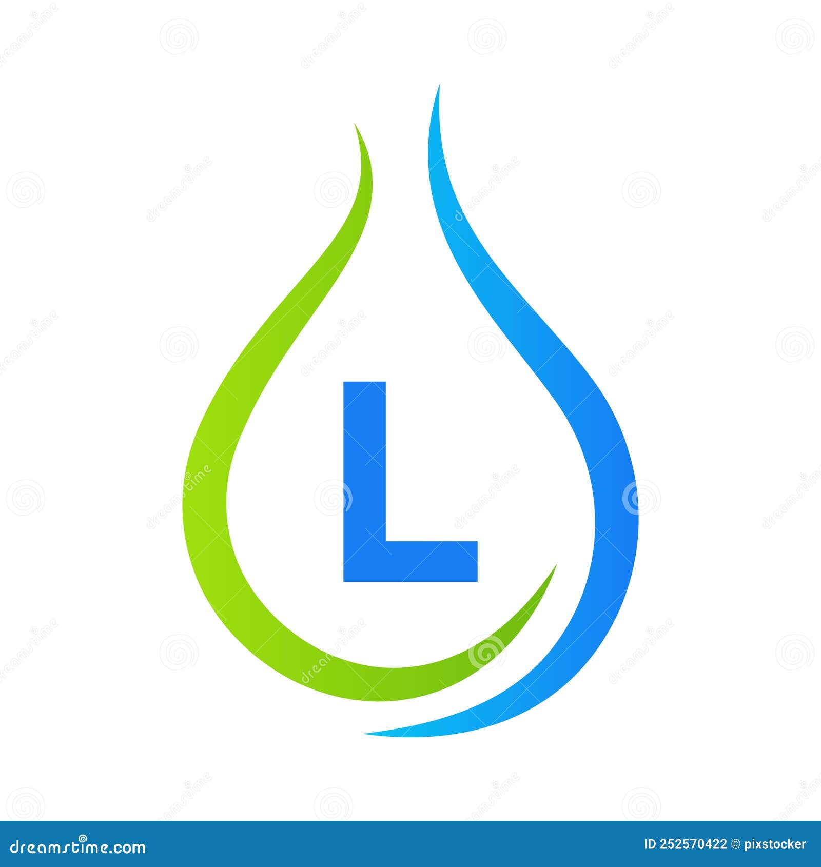 Letter L Drop Water Logo Design Vector Template. Minimal Water Logo ...
