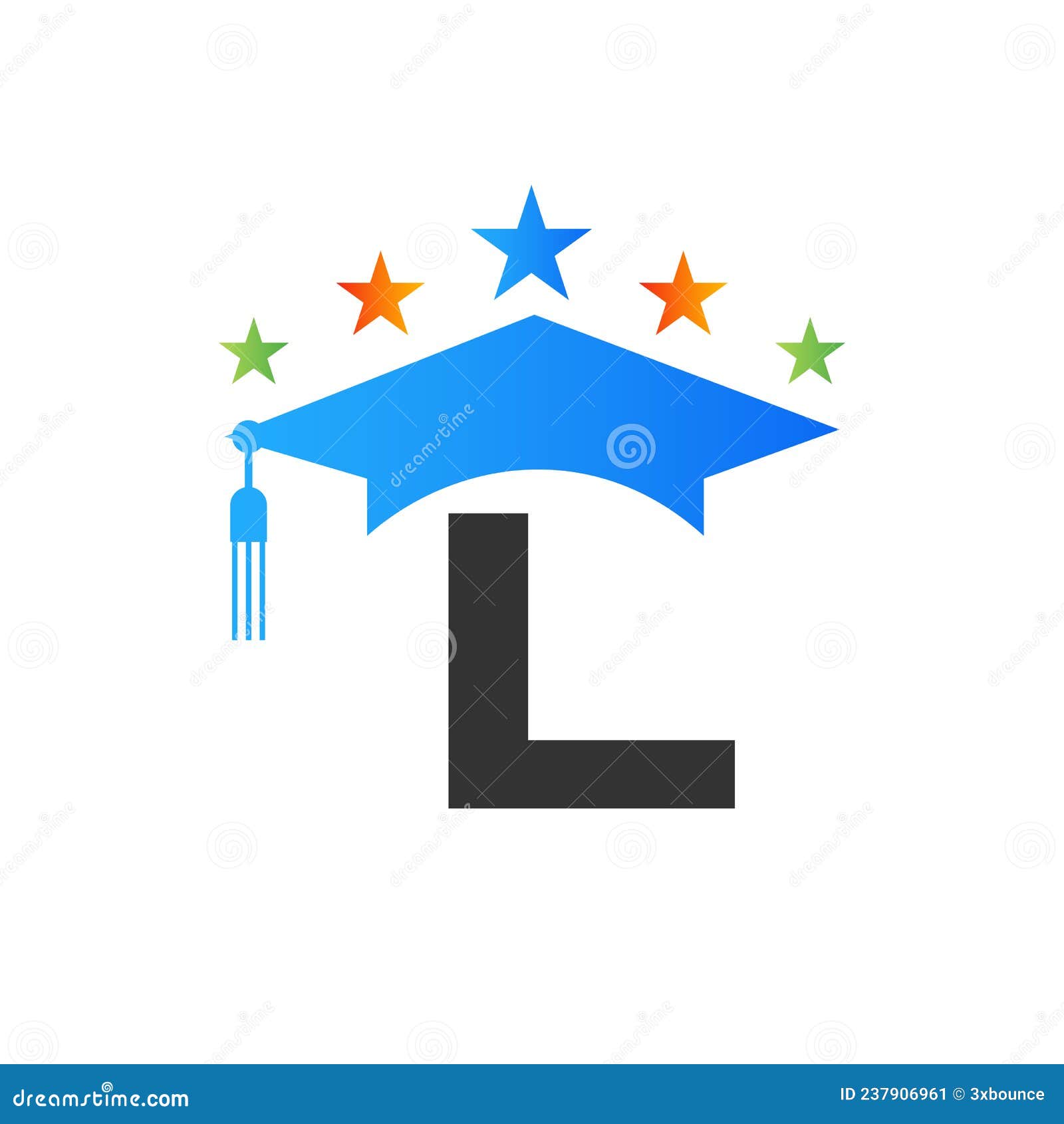 Letter L Education Logo Initial Graduation Cap Concept. Education Logo ...