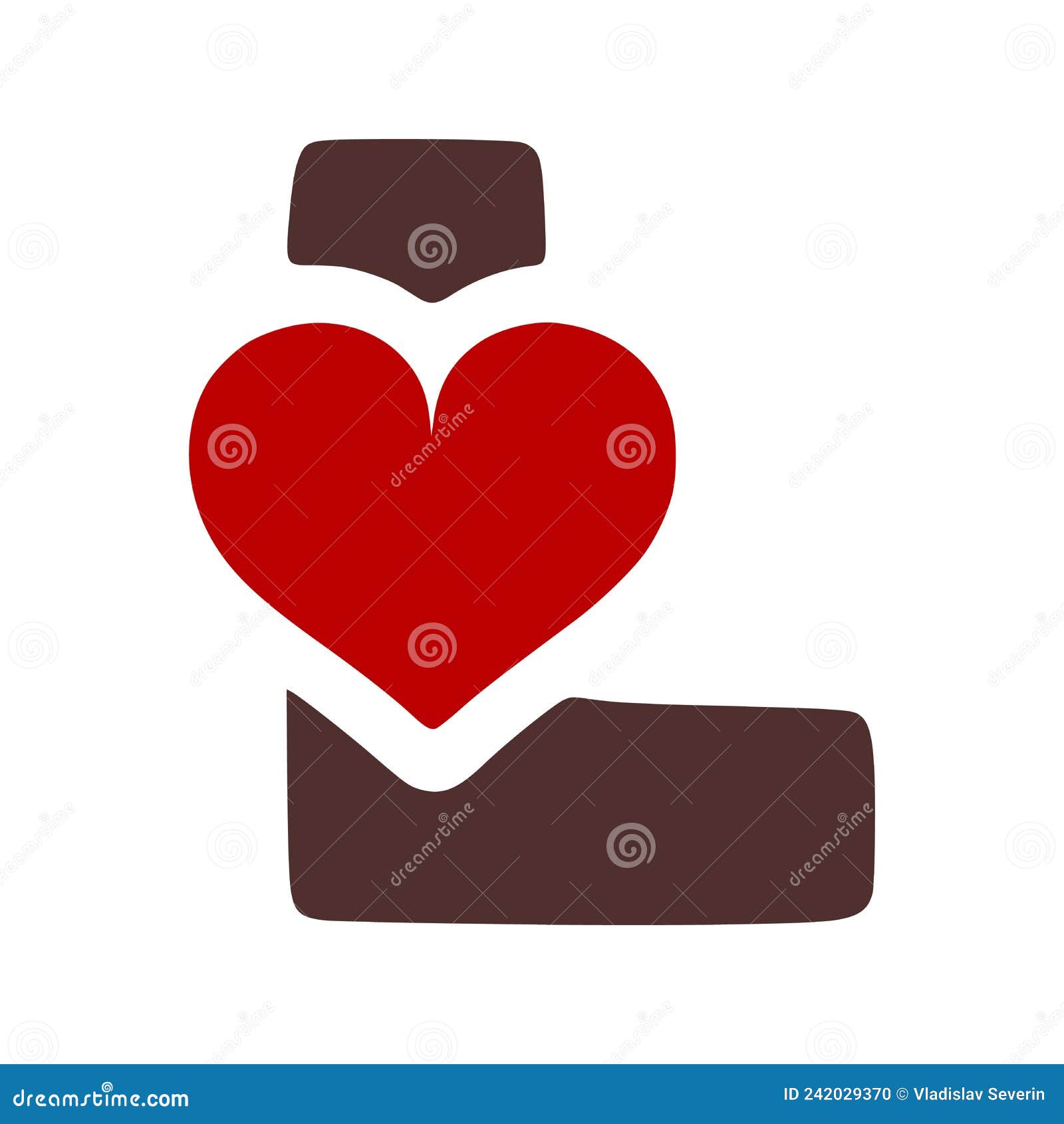 Letter l with heart symbol stock vector. Illustration of romantic ...