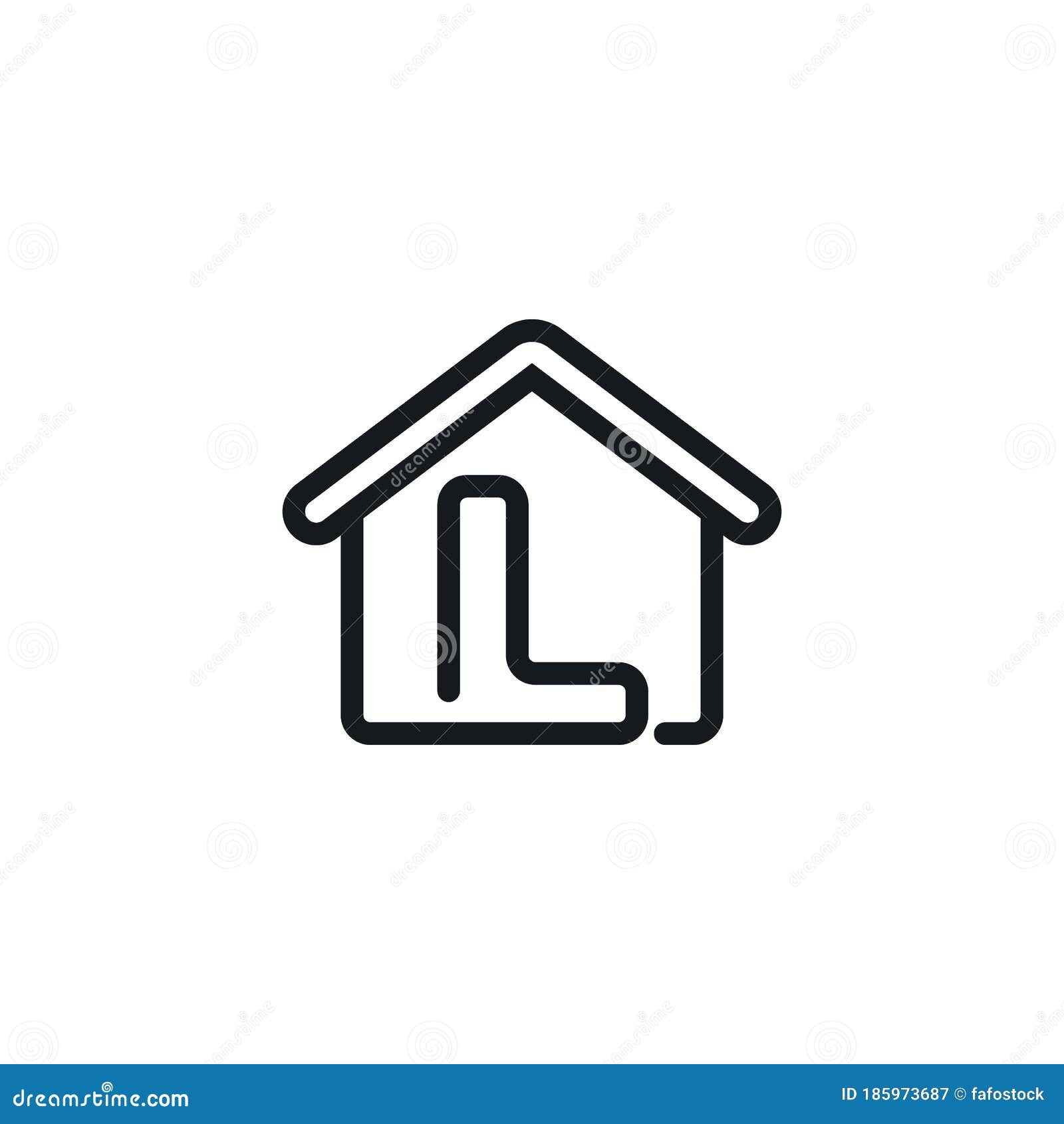 Letter L in House Icon Vector Design Template Stock Vector ...