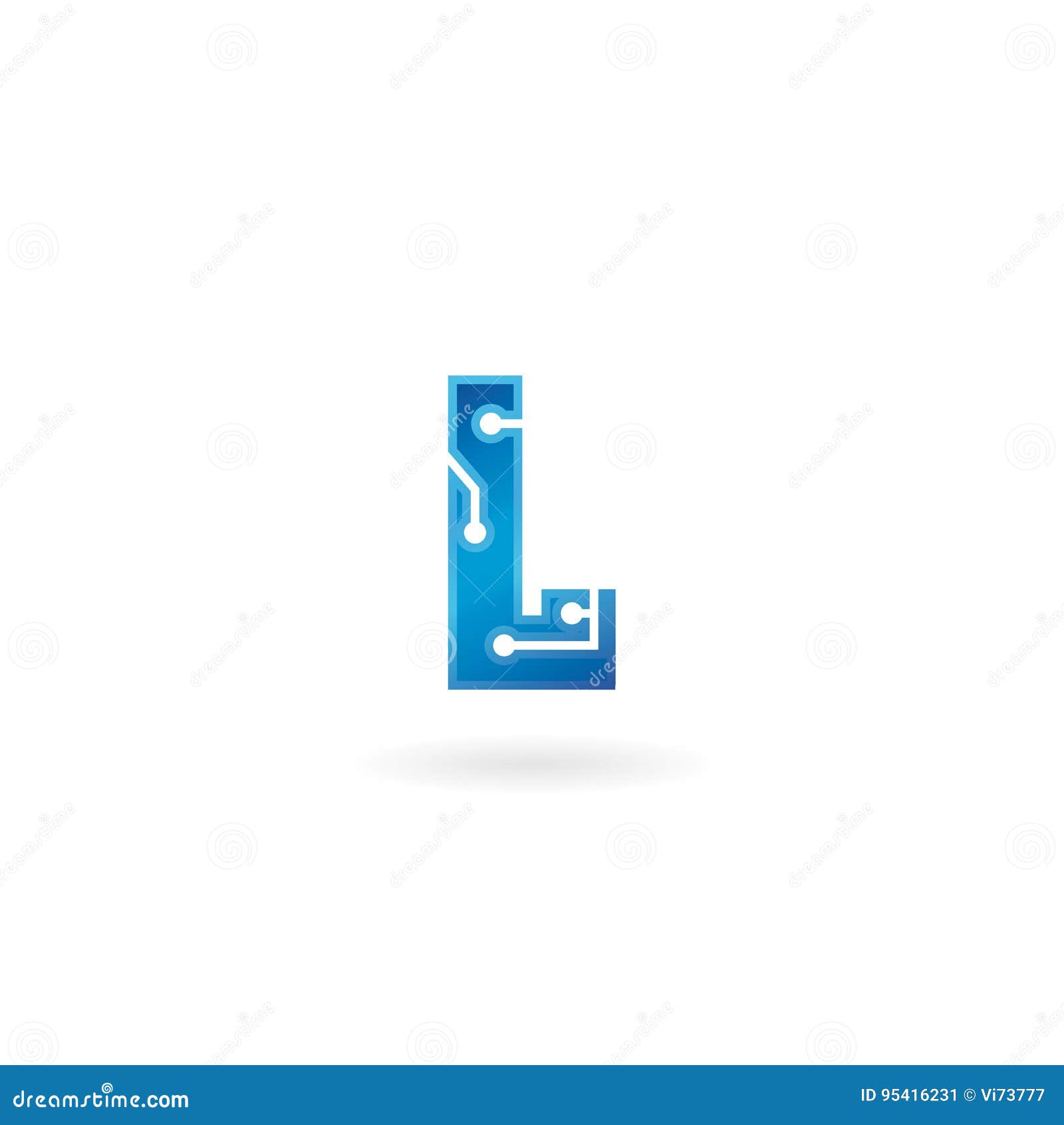 Letter L Icon. Technology Smart Logo, Computer and Data Related ...