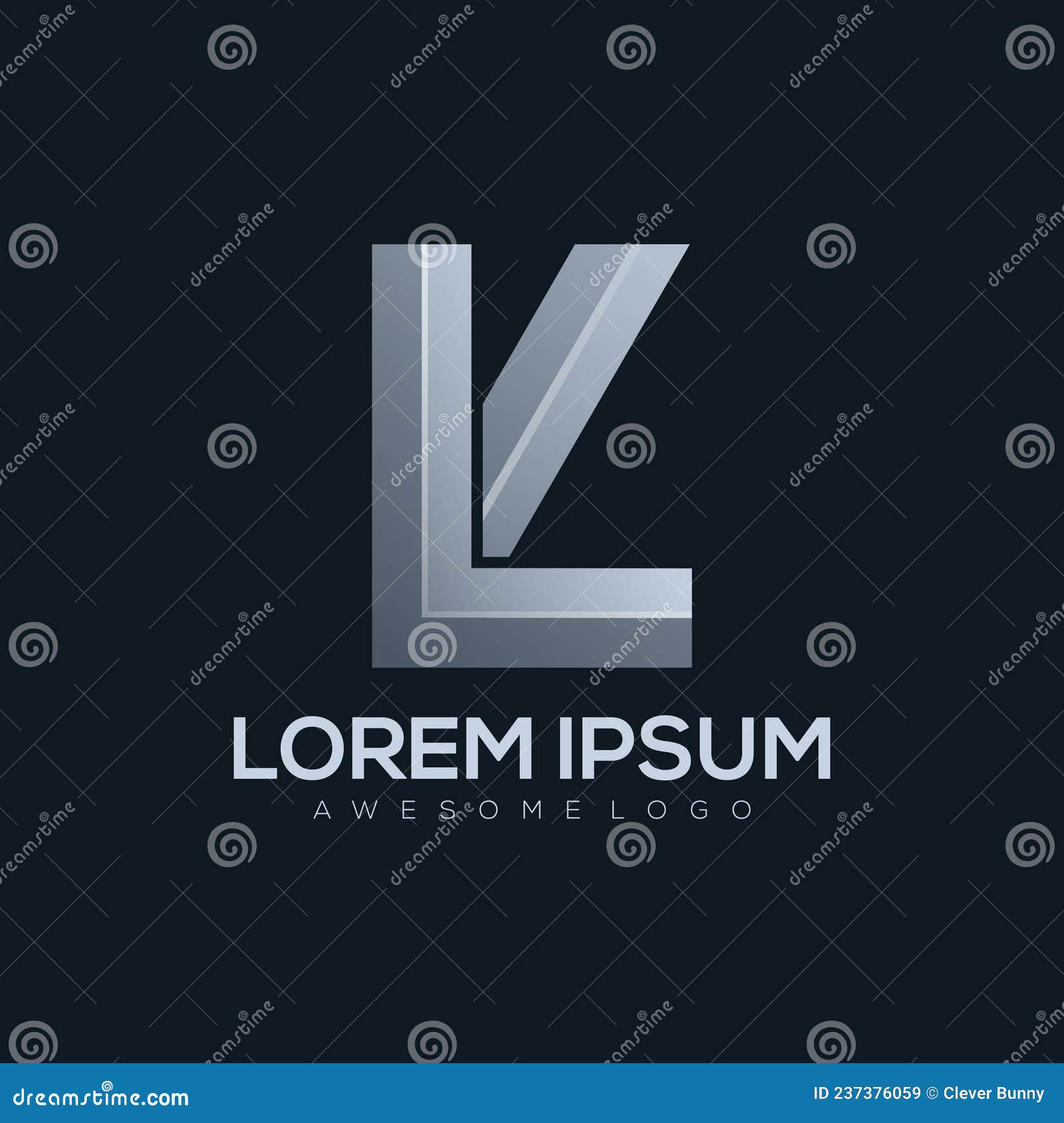 Letter L K Logo Template in Silver Color Stock Illustration ...
