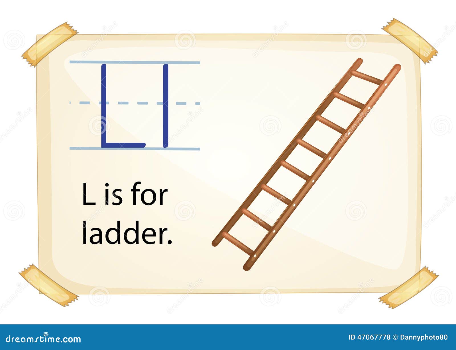 A letter L for ladder stock vector. Illustration of capslock - 47067778