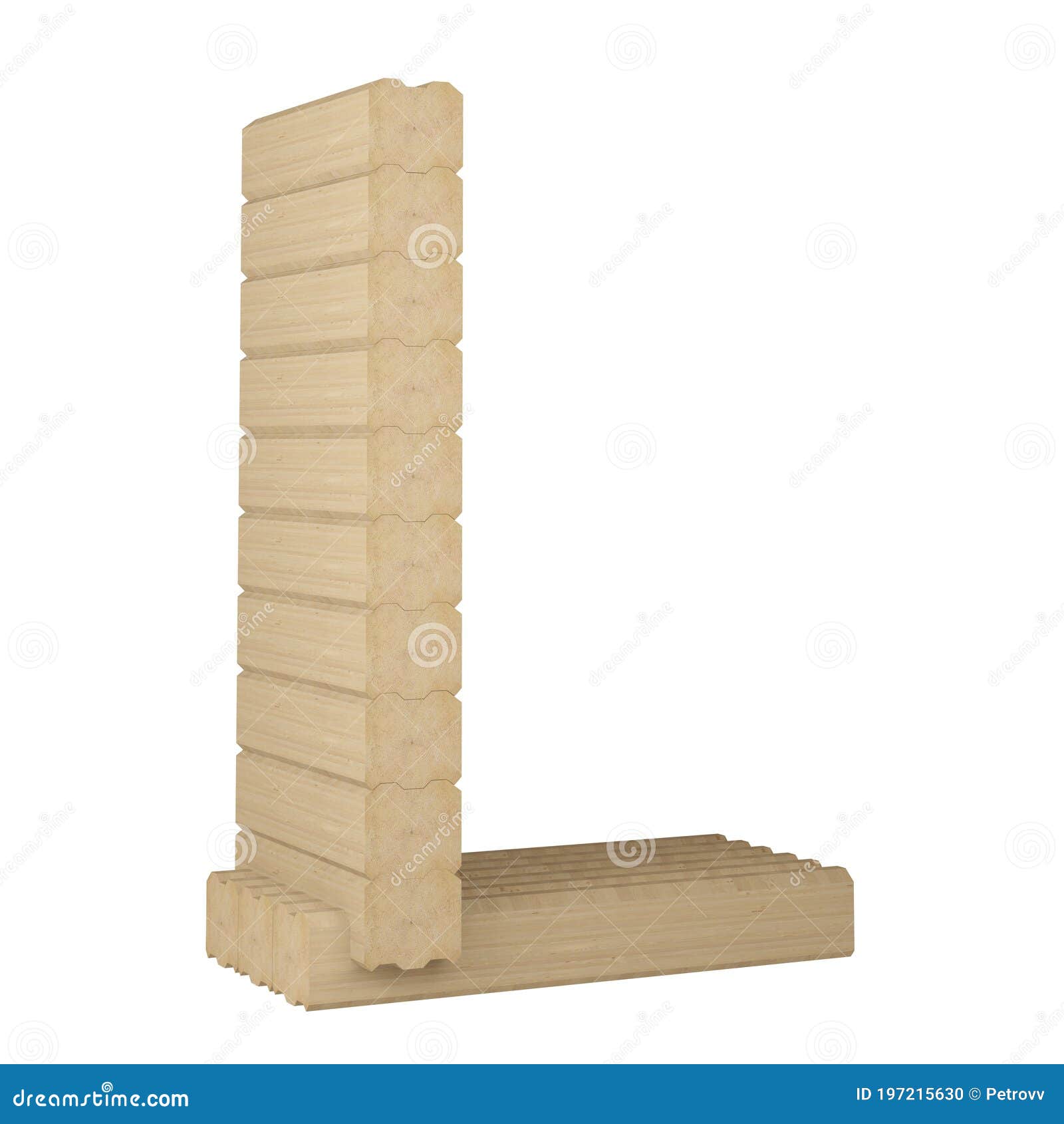 Letter L from Laminated Veneer Lumber Stock Illustration - Illustration ...