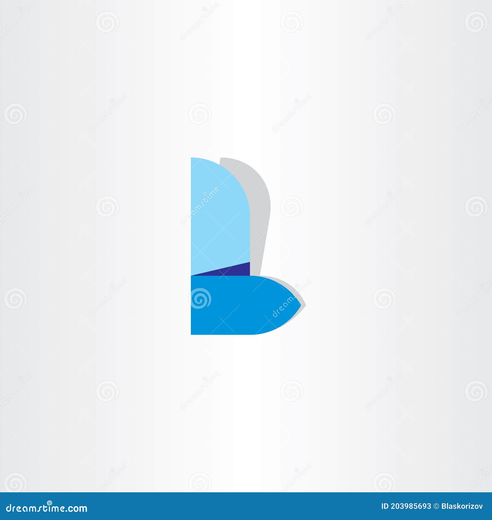 Letter L Logo L Blue Vector Icon Symbol Design Stock Vector ...
