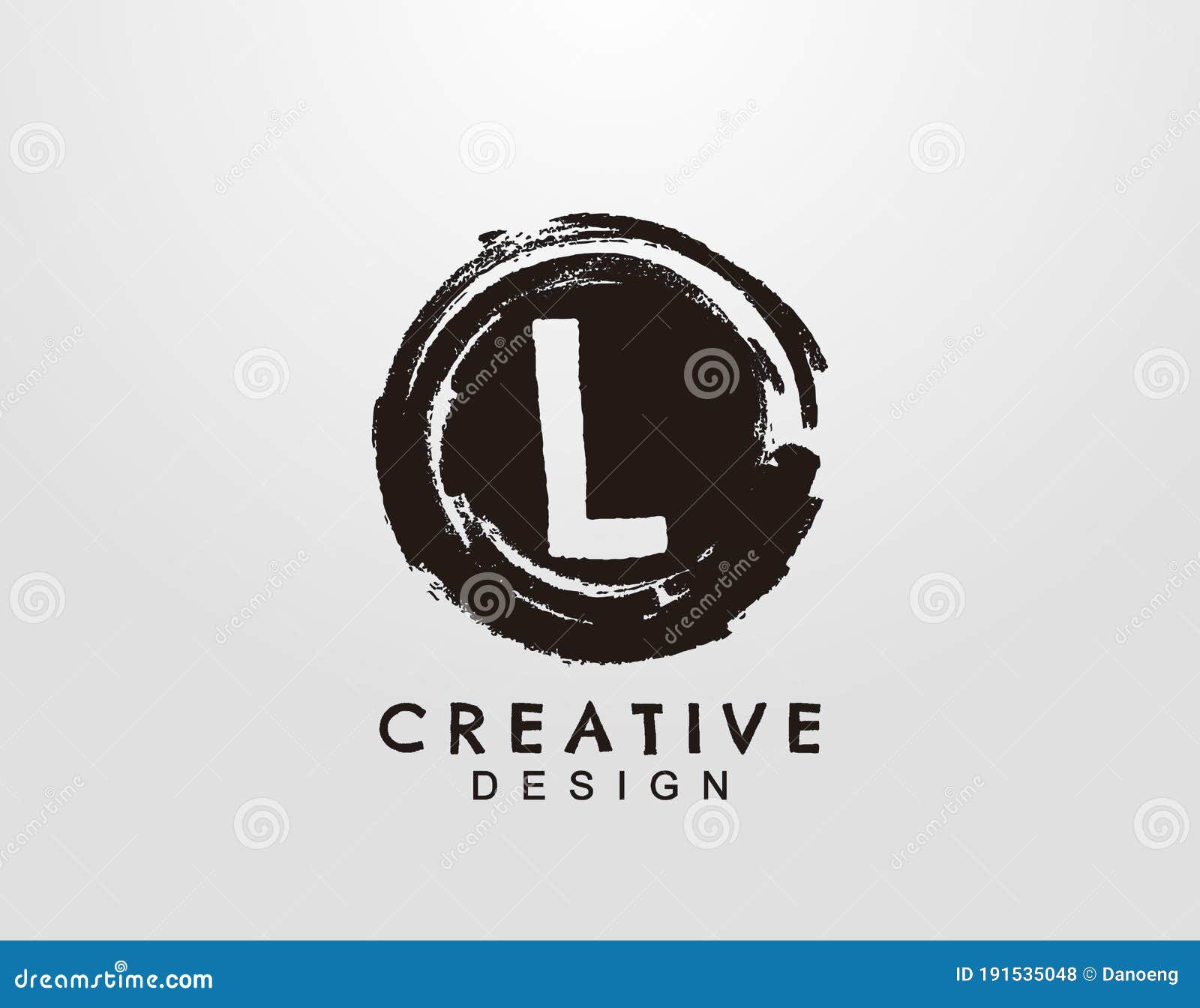Letter L Logo with Circle Grunge Splatter Element. Retro Logo Design ...
