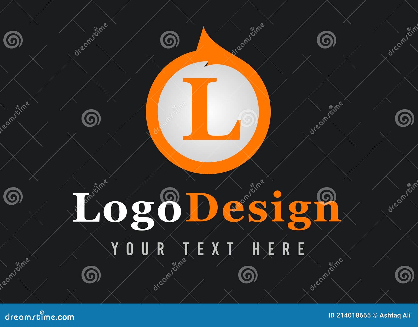 Letter L Logo Design. Your Text Here Stock Illustration - Illustration ...