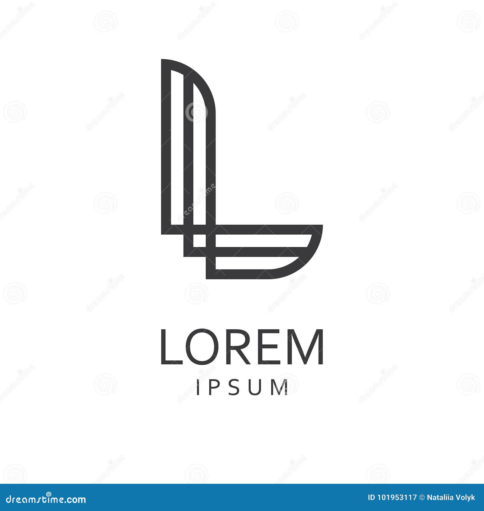 L Letter Logo. Vector Icon stock vector. Illustration of office - 101953117