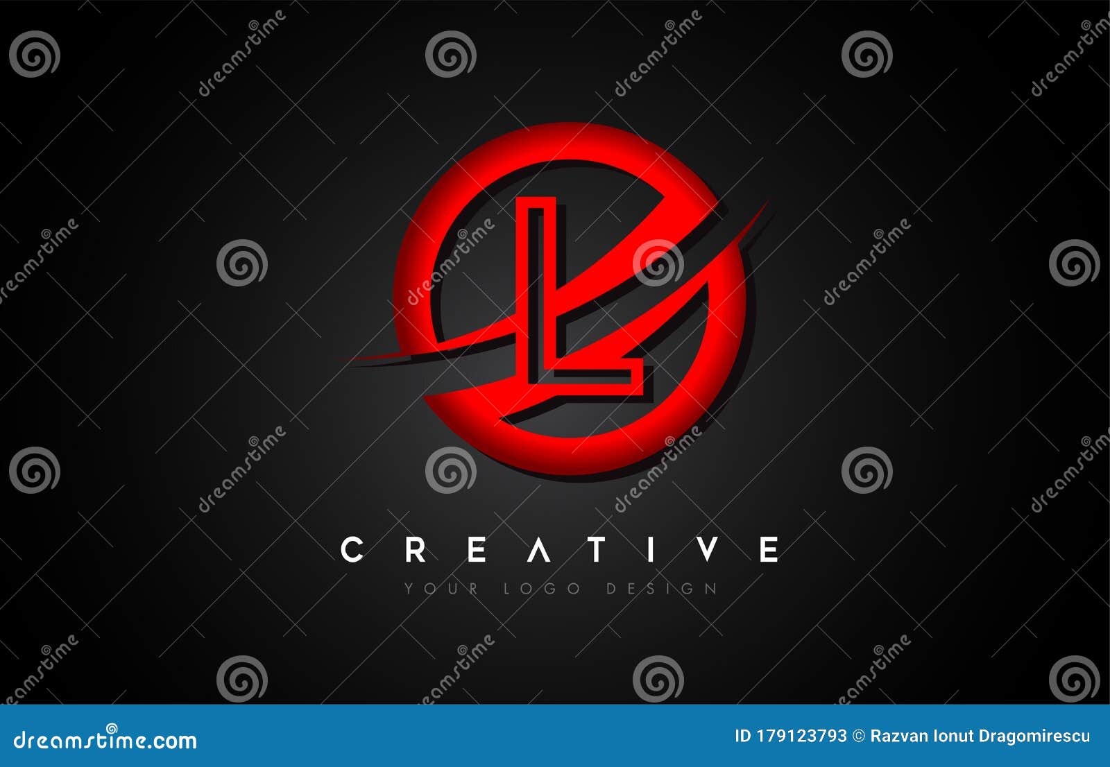Red Circle Logo With L