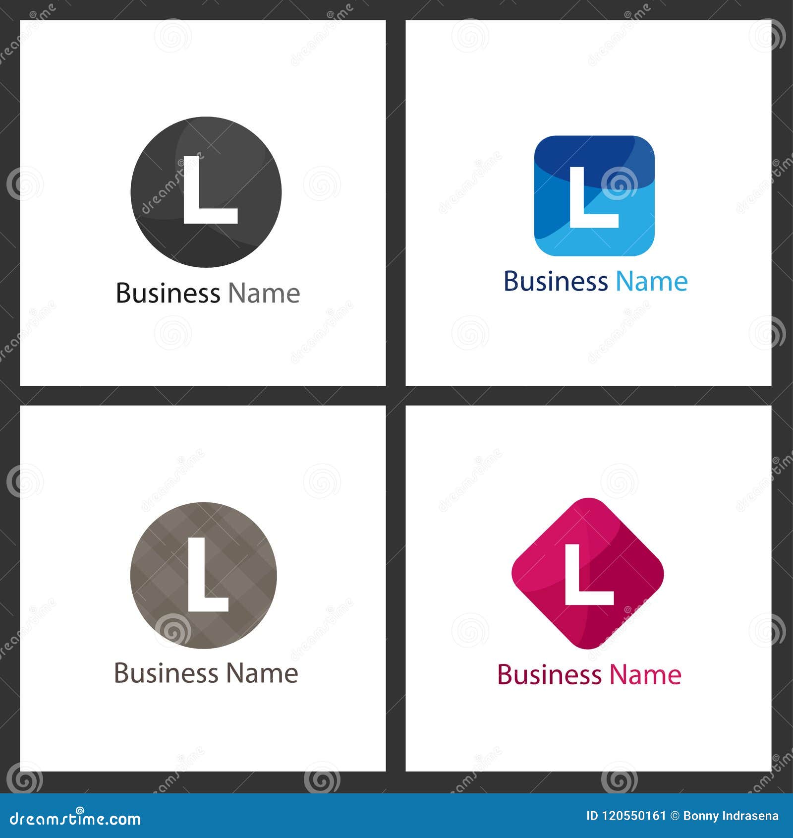 Letter L Logo Set stock vector. Illustration of minimal - 120550161